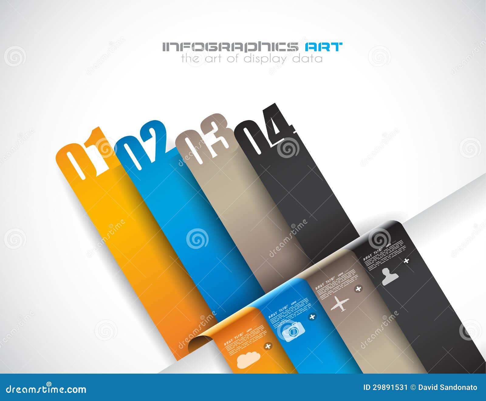 Infographic Design Template with Paper Tags Stock Vector - Illustration ...