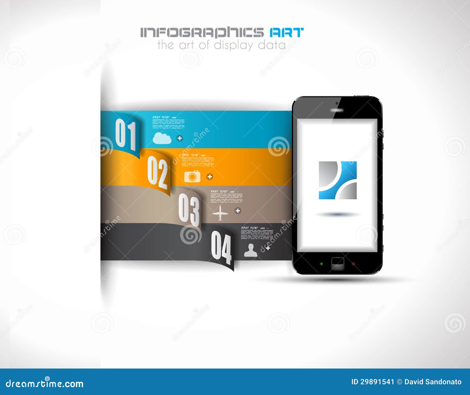 Infographic Design Template with Paper Tags. Stock Vector ...