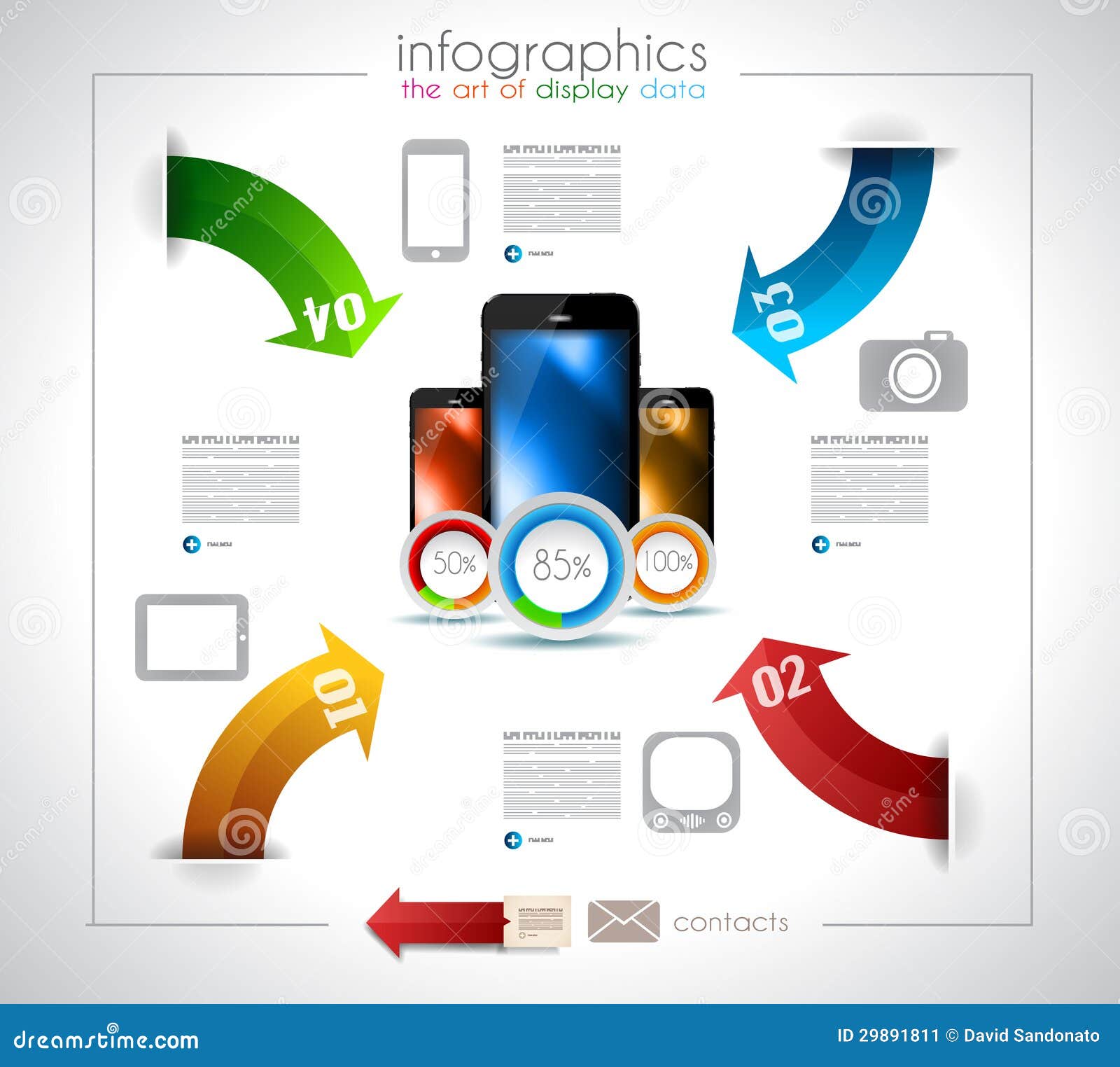 Infographic Design Template - Data Display Stock Vector - Illustration ...
