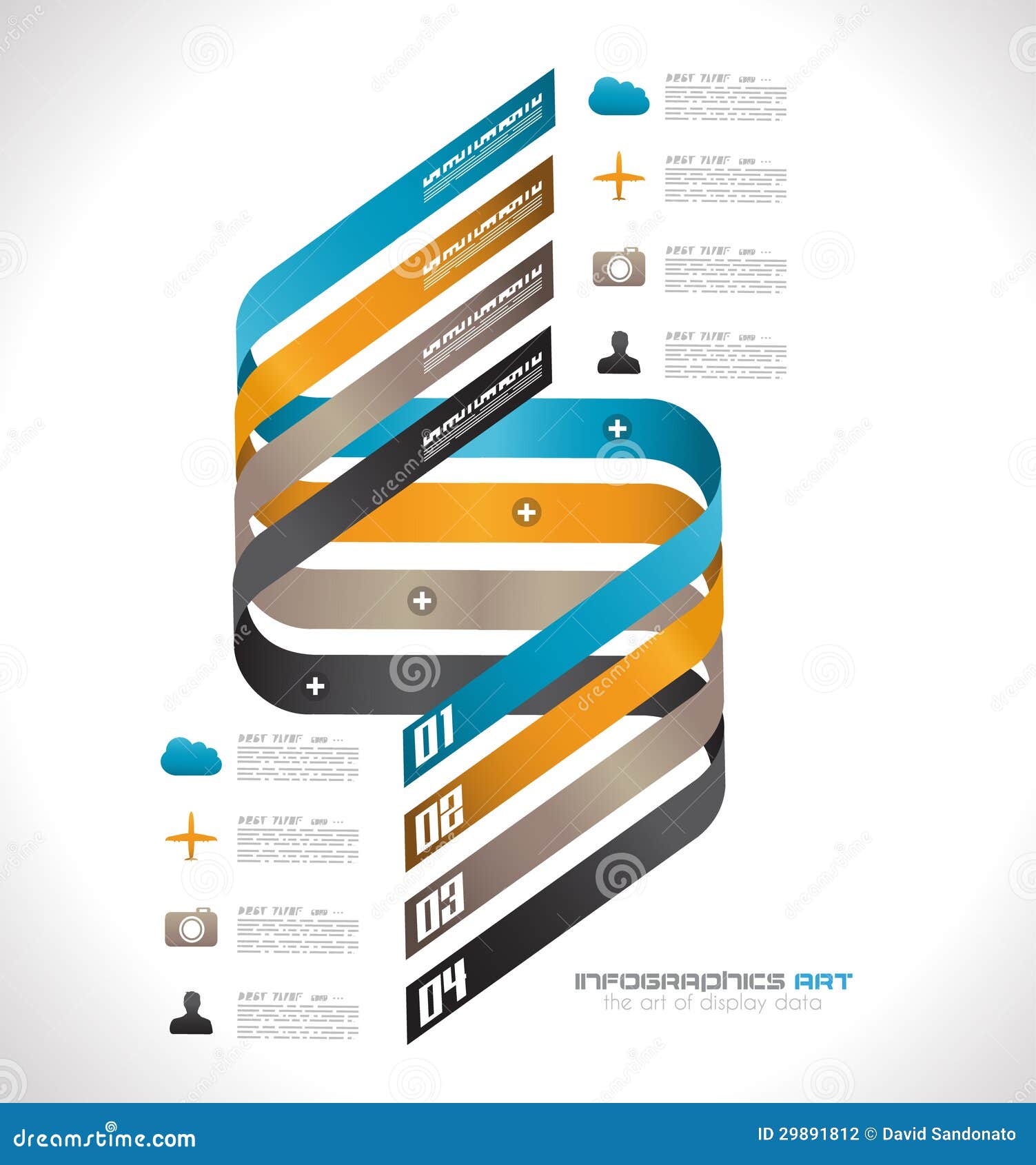 Infographic Design Template with Paper Tags. Stock Vector ...