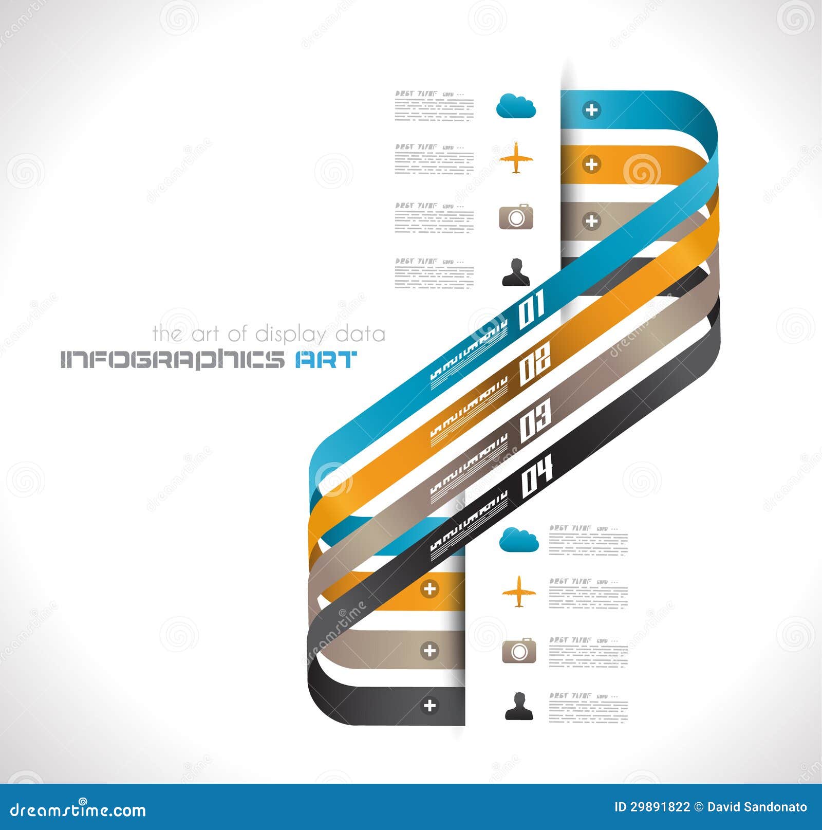 Infographic Design Template with Paper Tags. Stock Vector ...