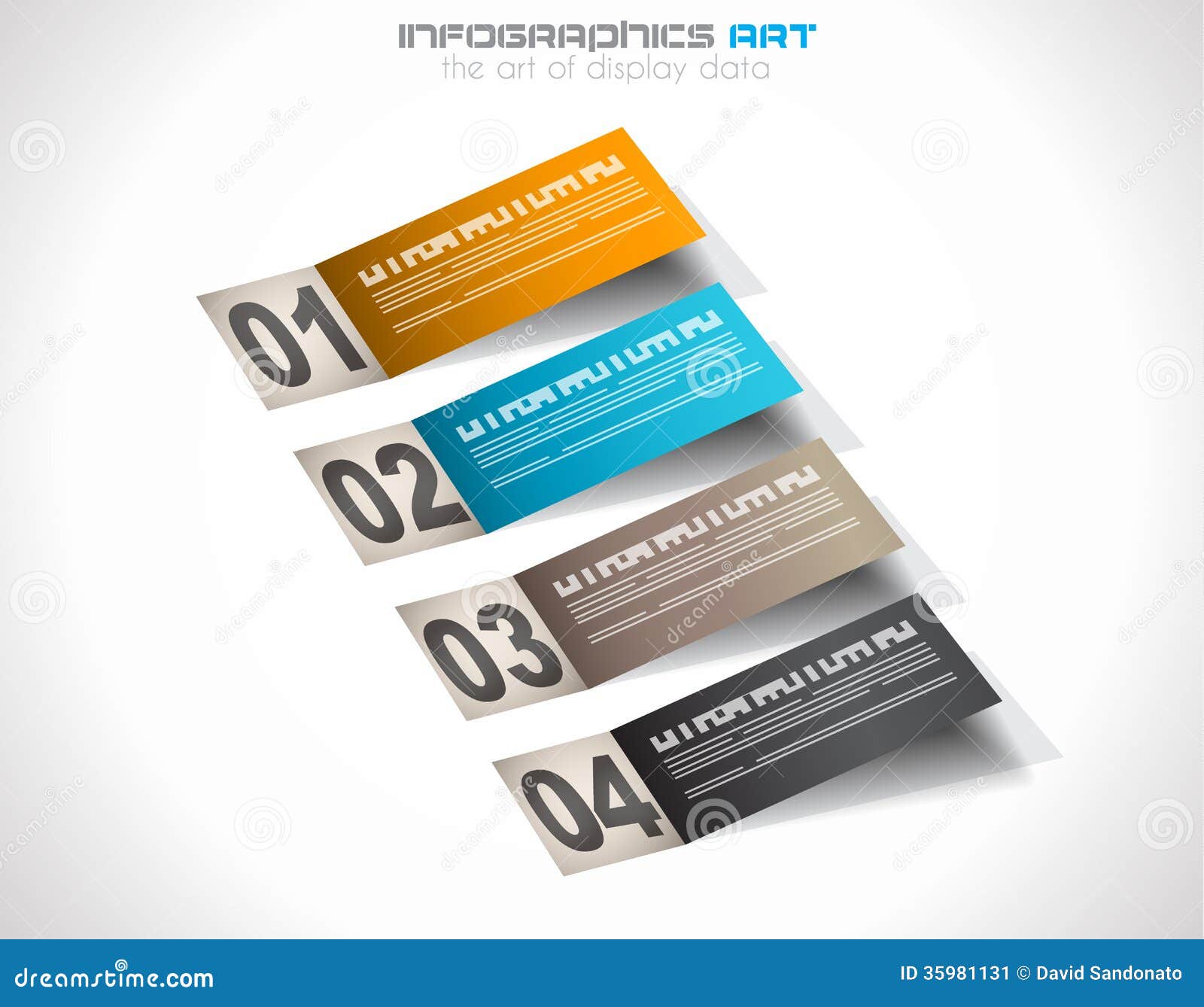 Infographic Design Template with Paper Tags Stock Vector - Illustration ...