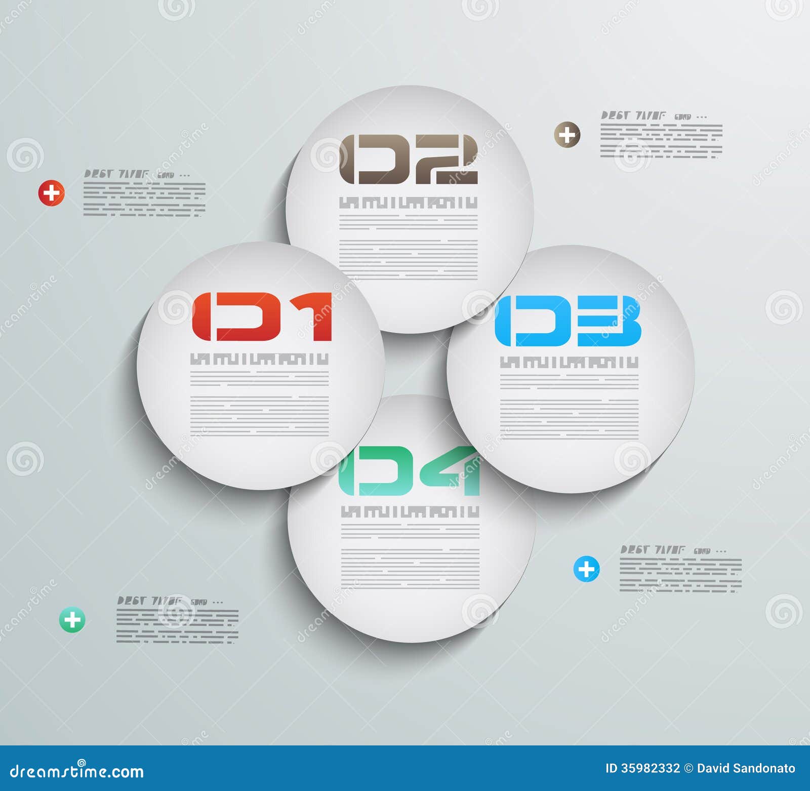 Infographic Design Template with Paper Tags Stock Vector - Illustration ...