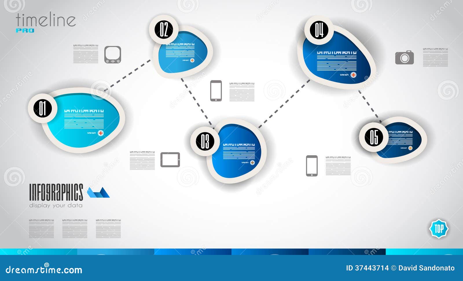 Infographic Design Template with Paper Tags Stock Illustration ...