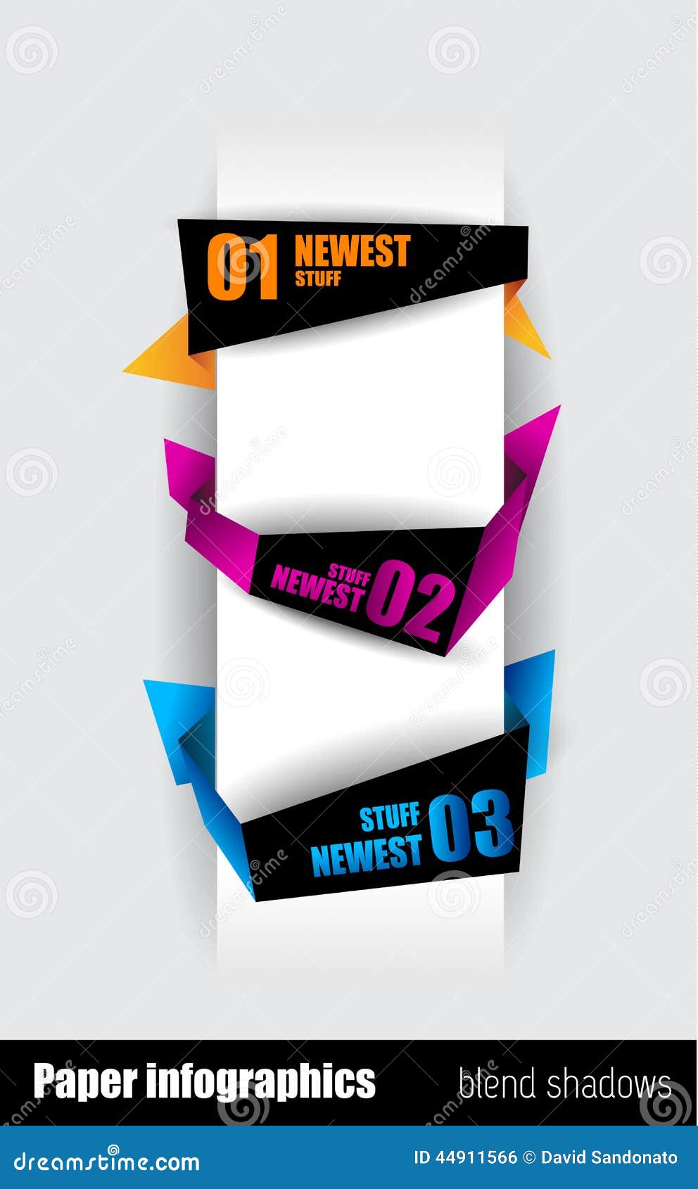 Infographic Design Template with Paper Tags. Stock Vector ...