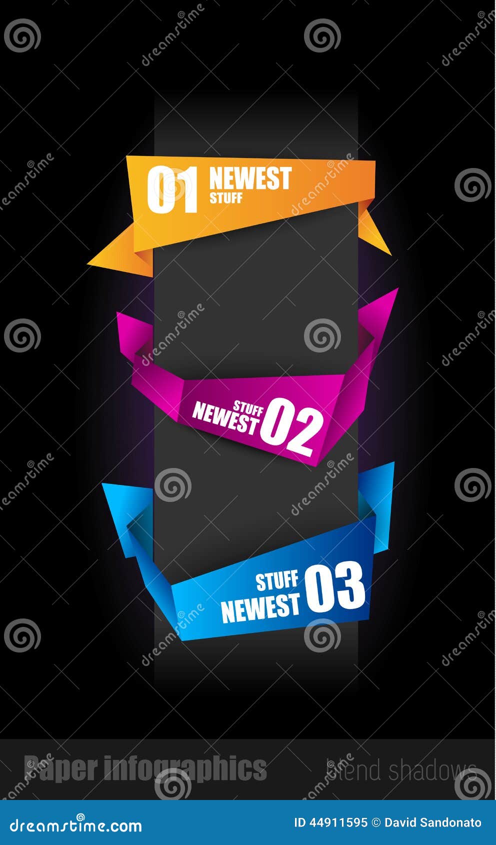 Infographic Design Template with Paper Tags. Stock Vector ...