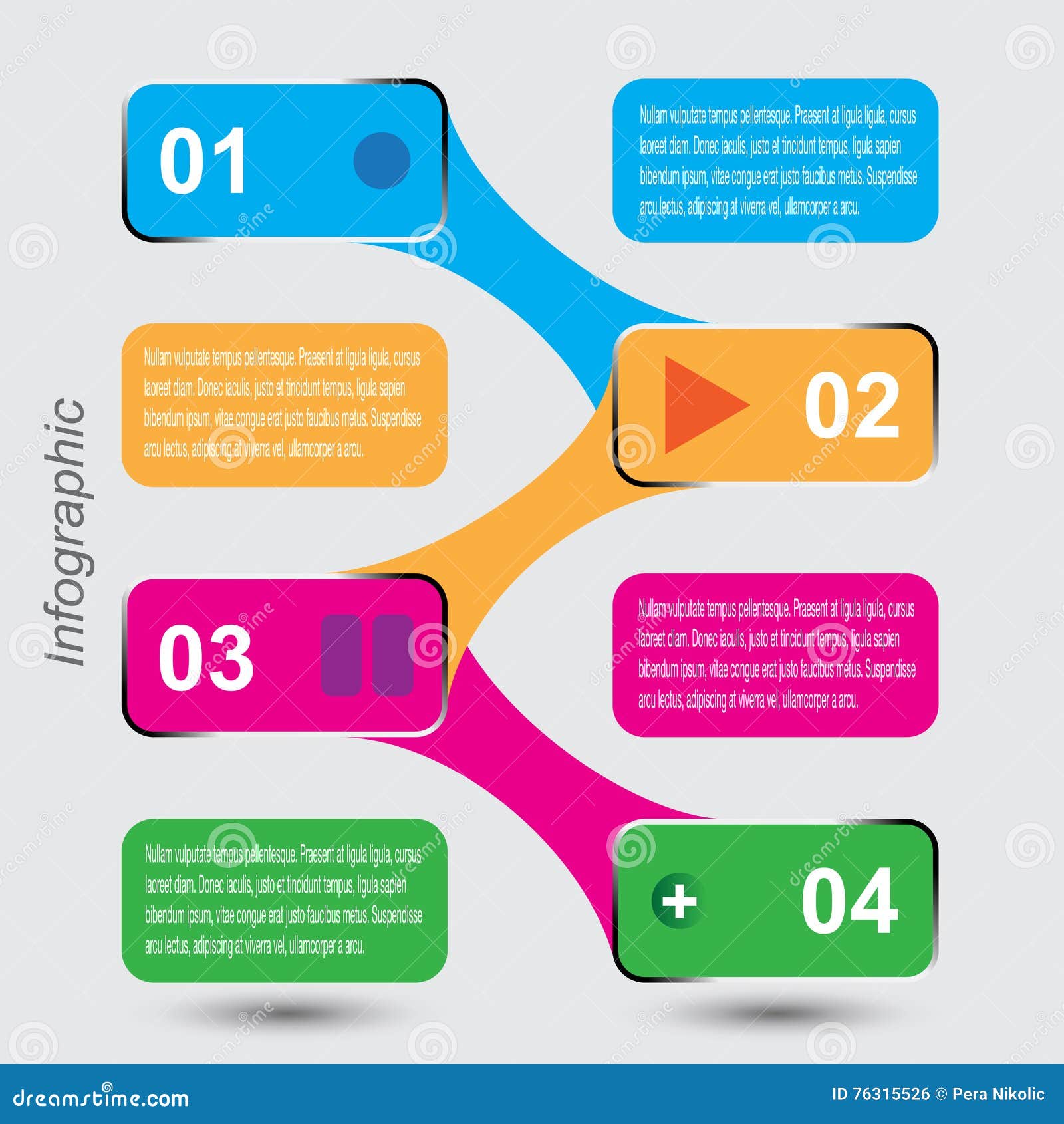 Infographic Design Template with Paper Tags. Stock Vector ...
