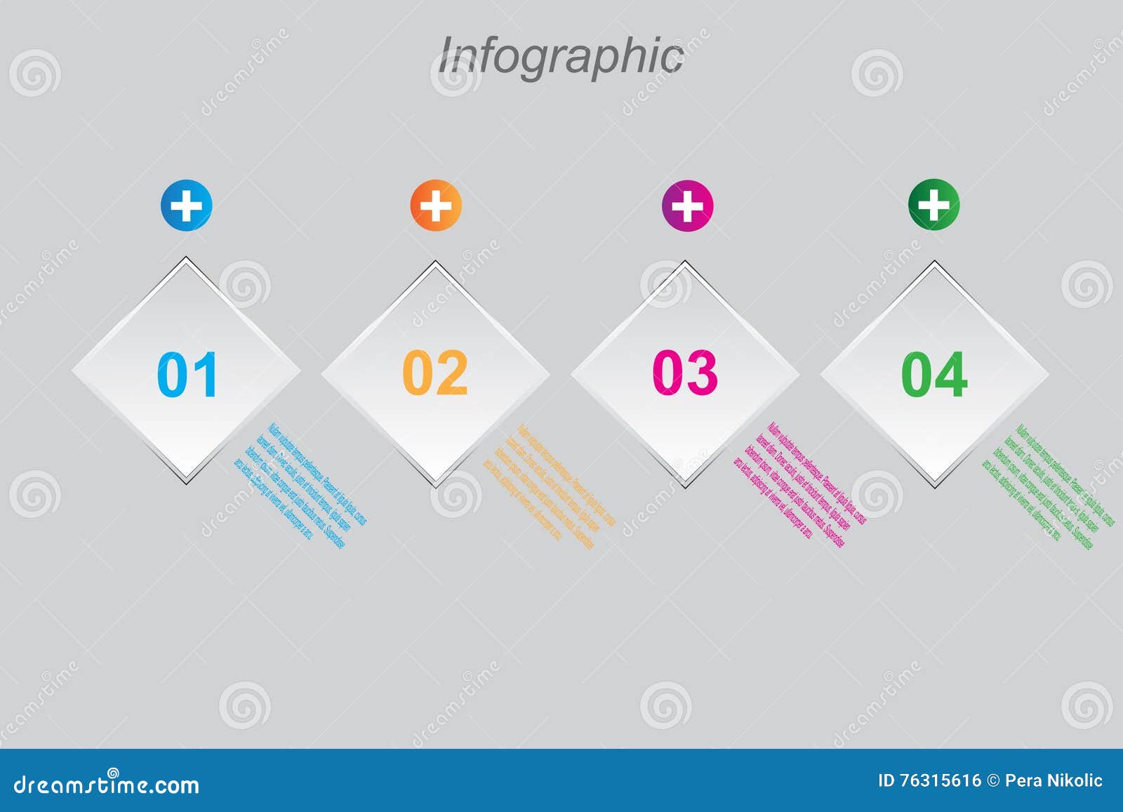 Infographic Design Template with Paper Tags. Stock Vector ...