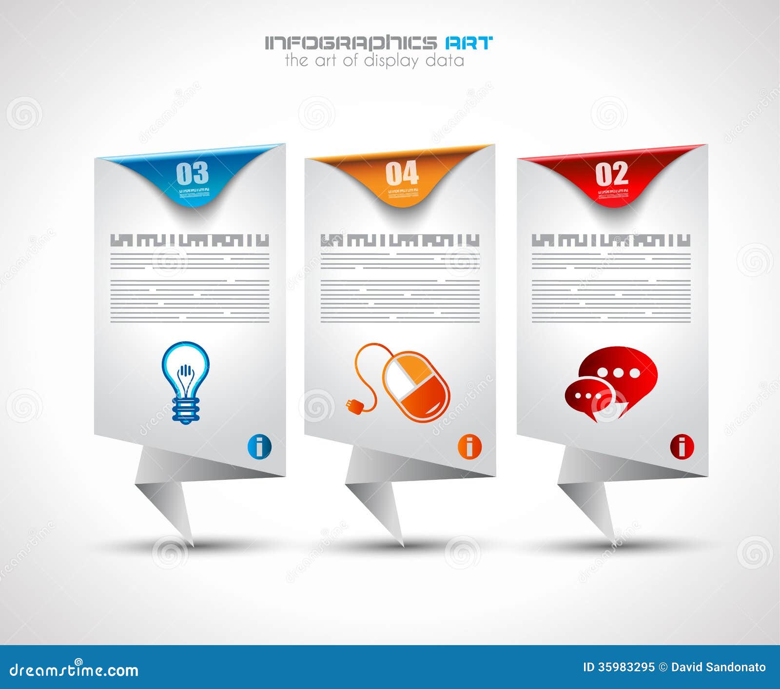 Infographic Design Template with Paper Tags Stock Vector - Illustration ...