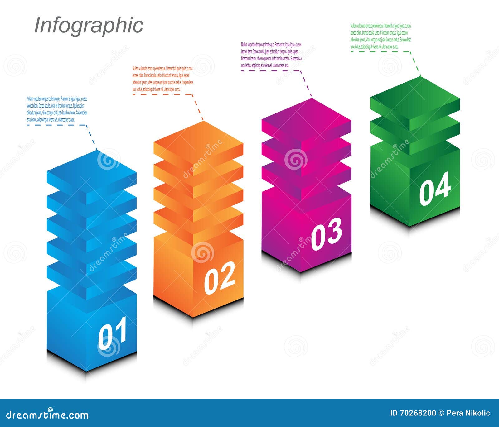 Infographic Design Templates in the Form of a 3D Box. Stock Vector ...