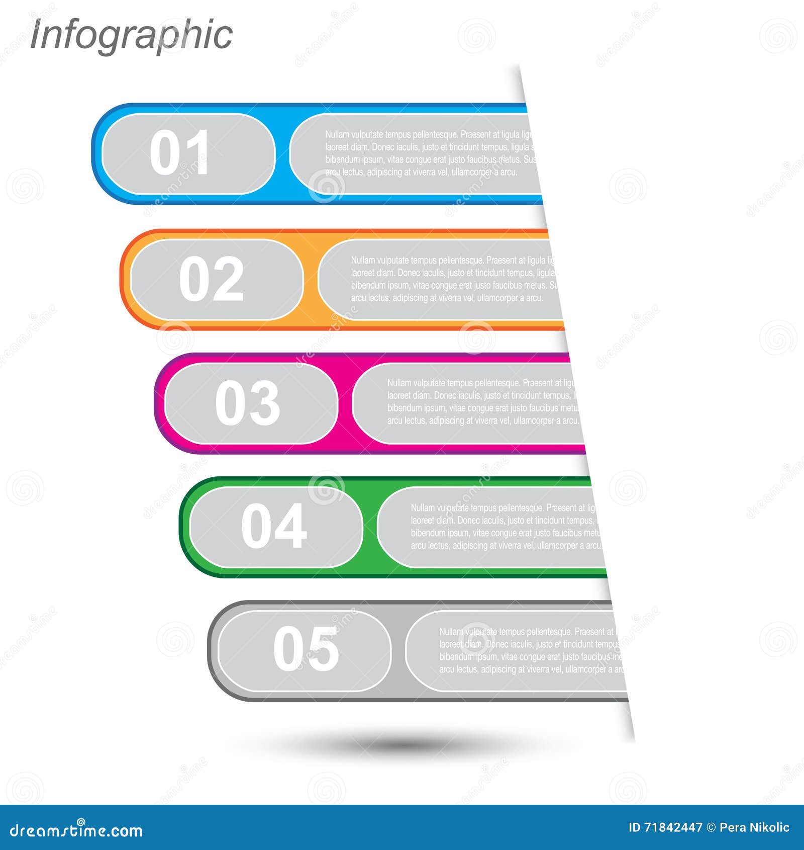 Infographic Design Template with Paper Tags. Stock Vector ...