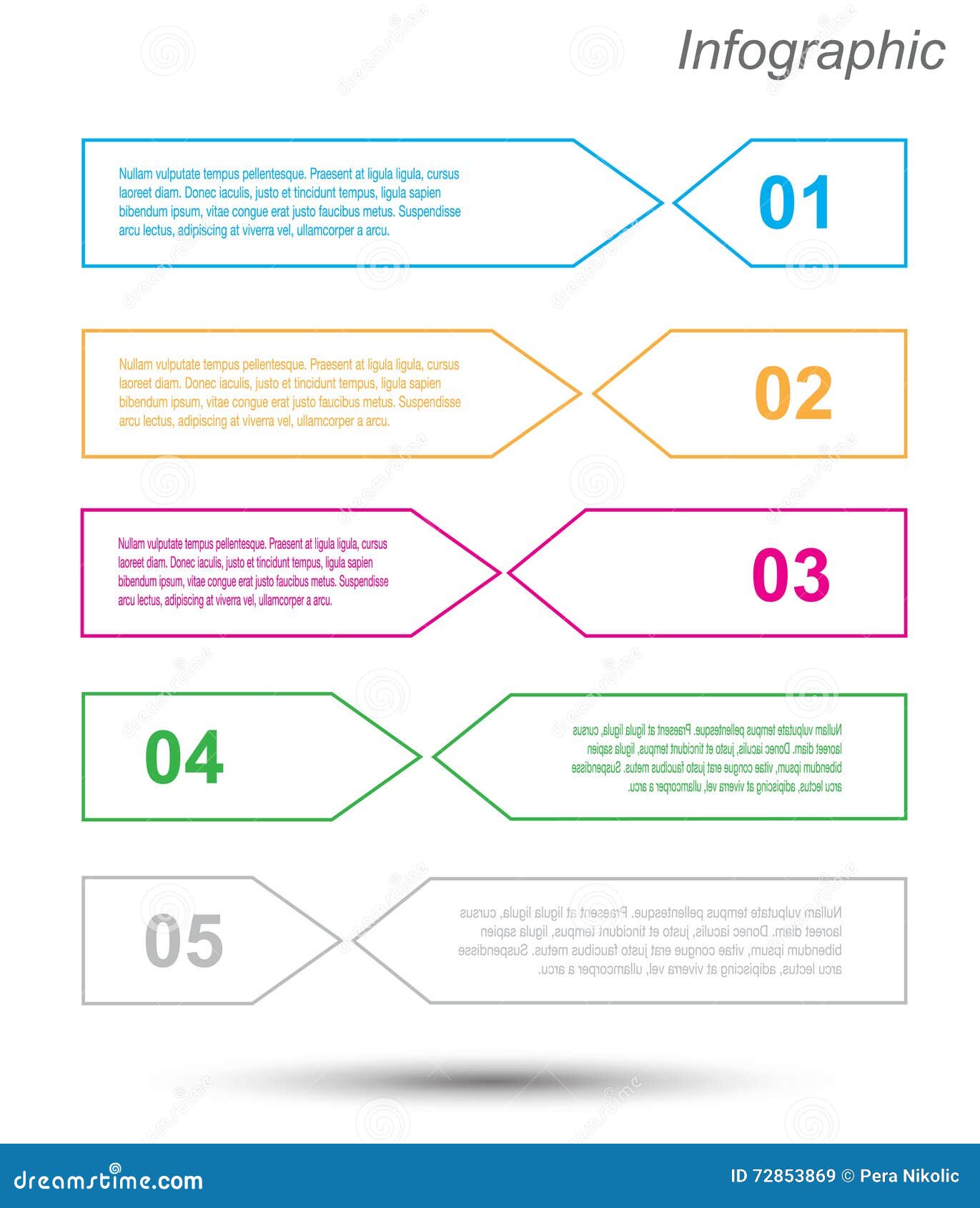 Infographic Design Template with Paper Tags. Stock Vector ...