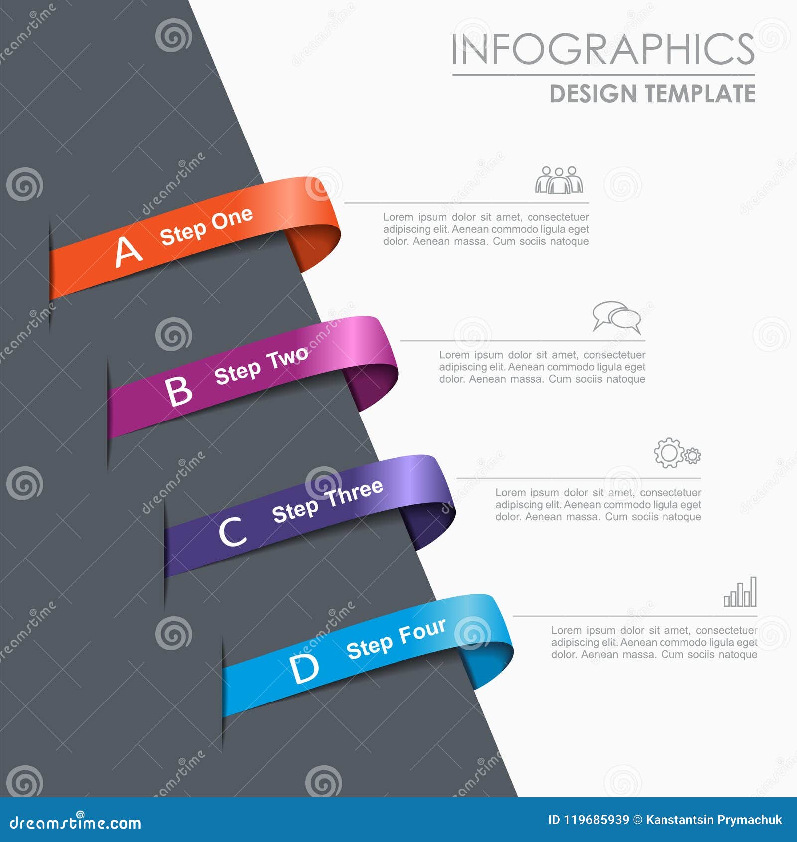 Infographic Design Template with Place for Your Text. Vector ...