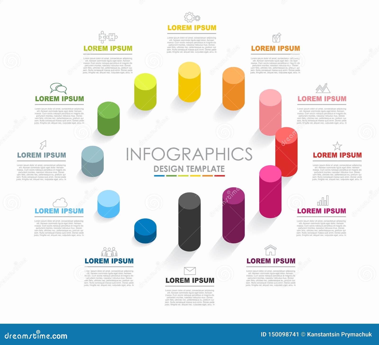 Infographic Design Template with Place for Your Data. Vector Illustration. Stock Vector ...