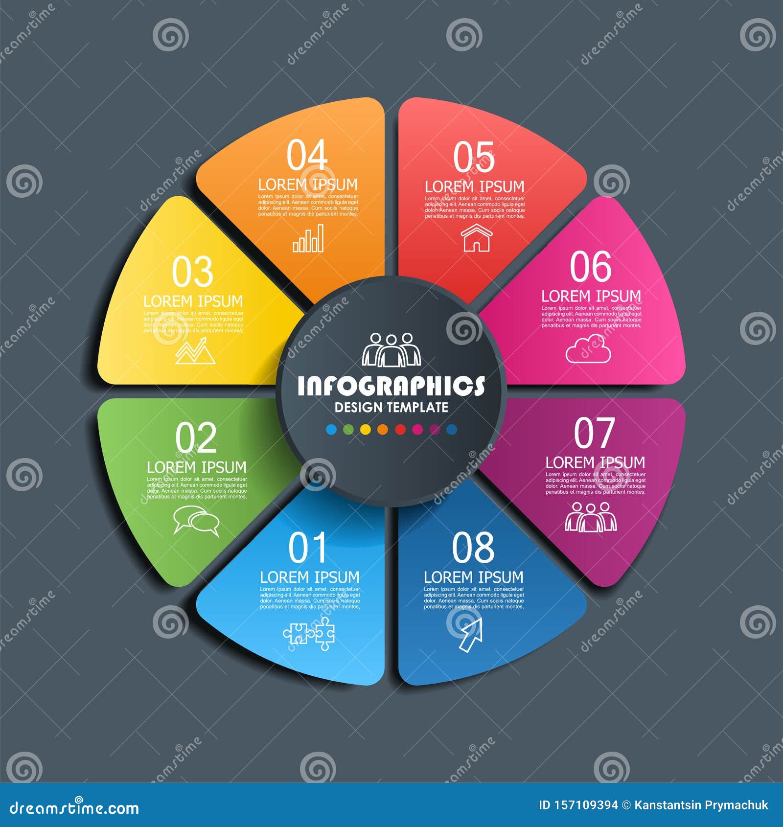 Infographic Design Template with Place for Your Data. Vector Illustration. Stock Vector ...