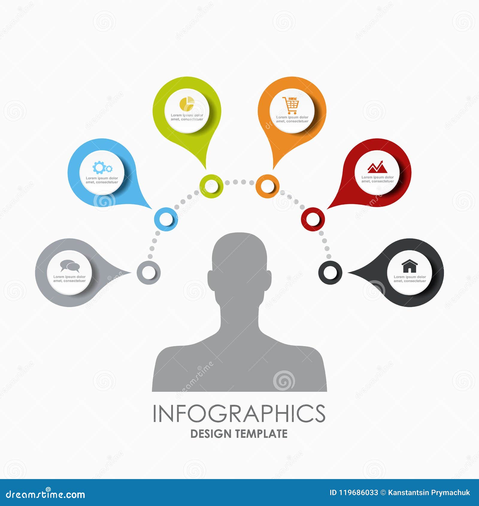 Infographic Design Template with Place for Your Text. Vector ...