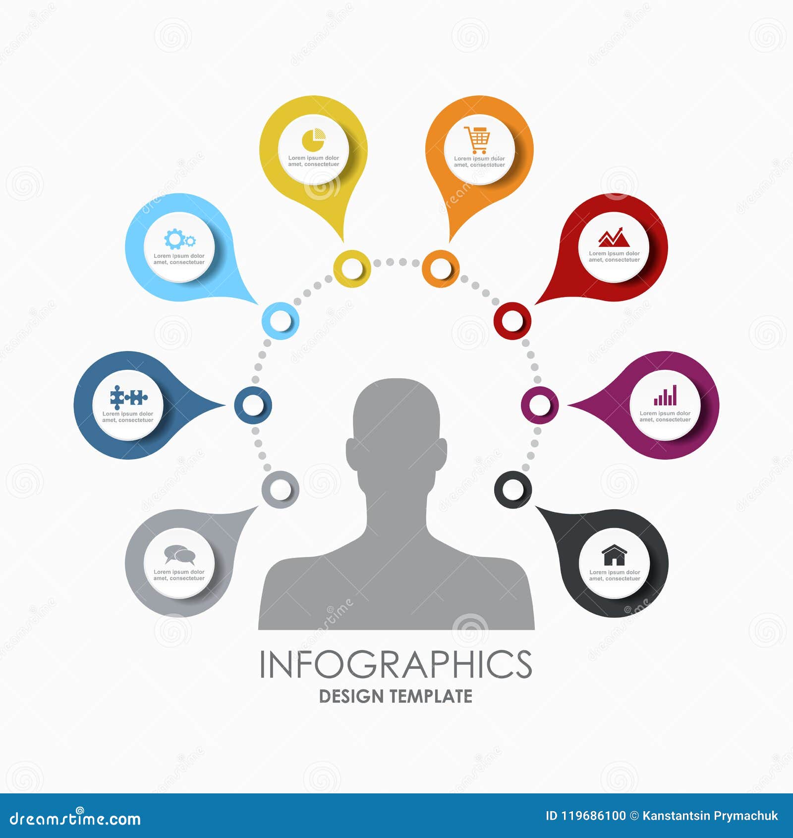 Infographic Design Template with Place for Your Text. Vector ...