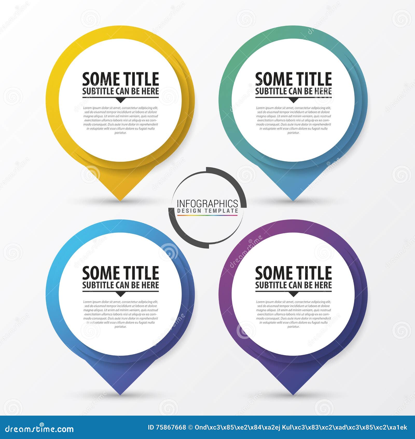 Infographic Design Template. Pointers Stock Vector - Illustration of ...