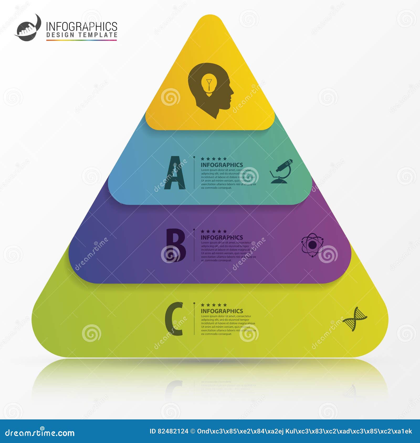 Infographic Design Template. Pyramid Concept Stock Vector ...