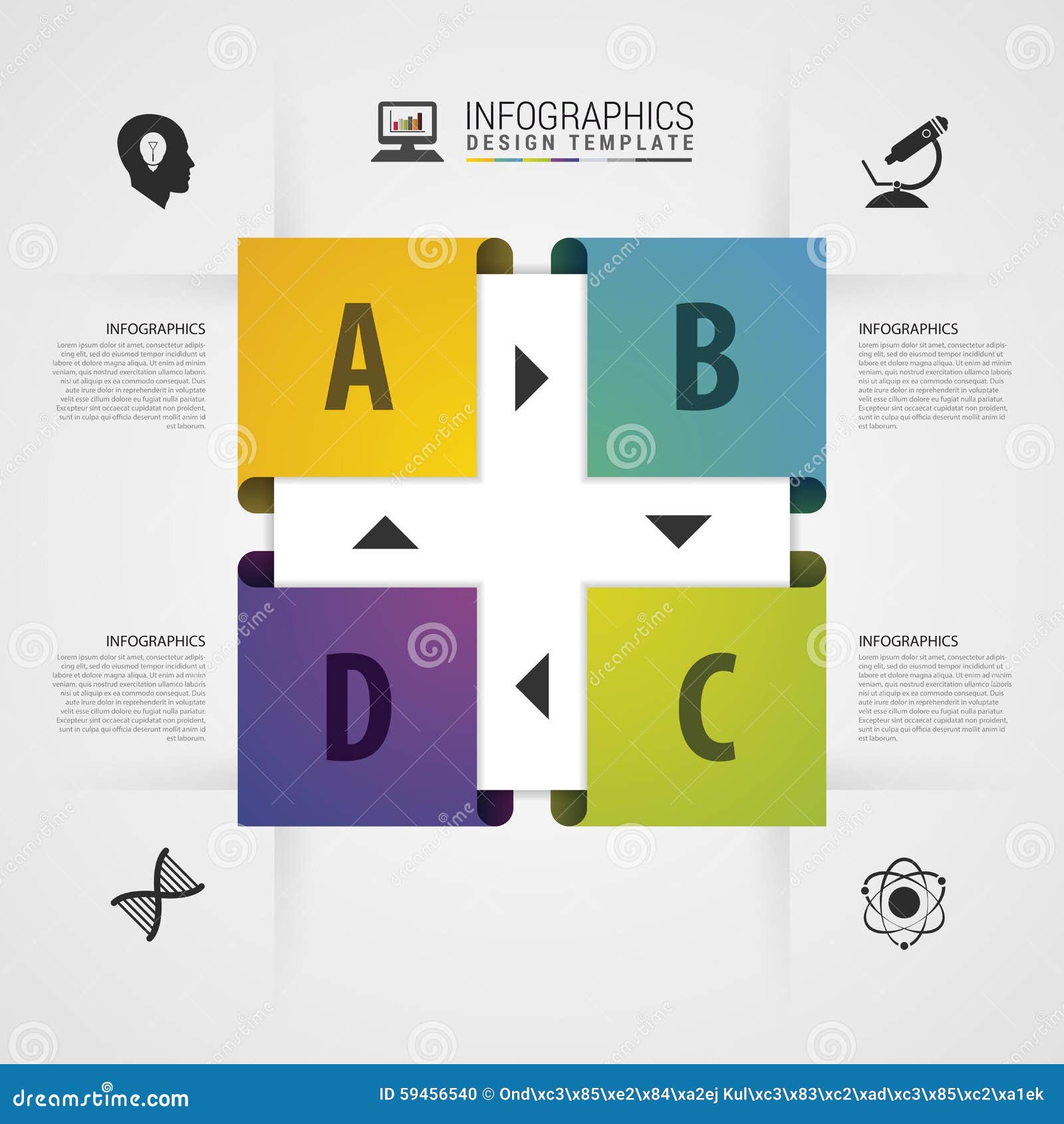 Infographic Design Template. Square Modern Concept Stock Vector ...