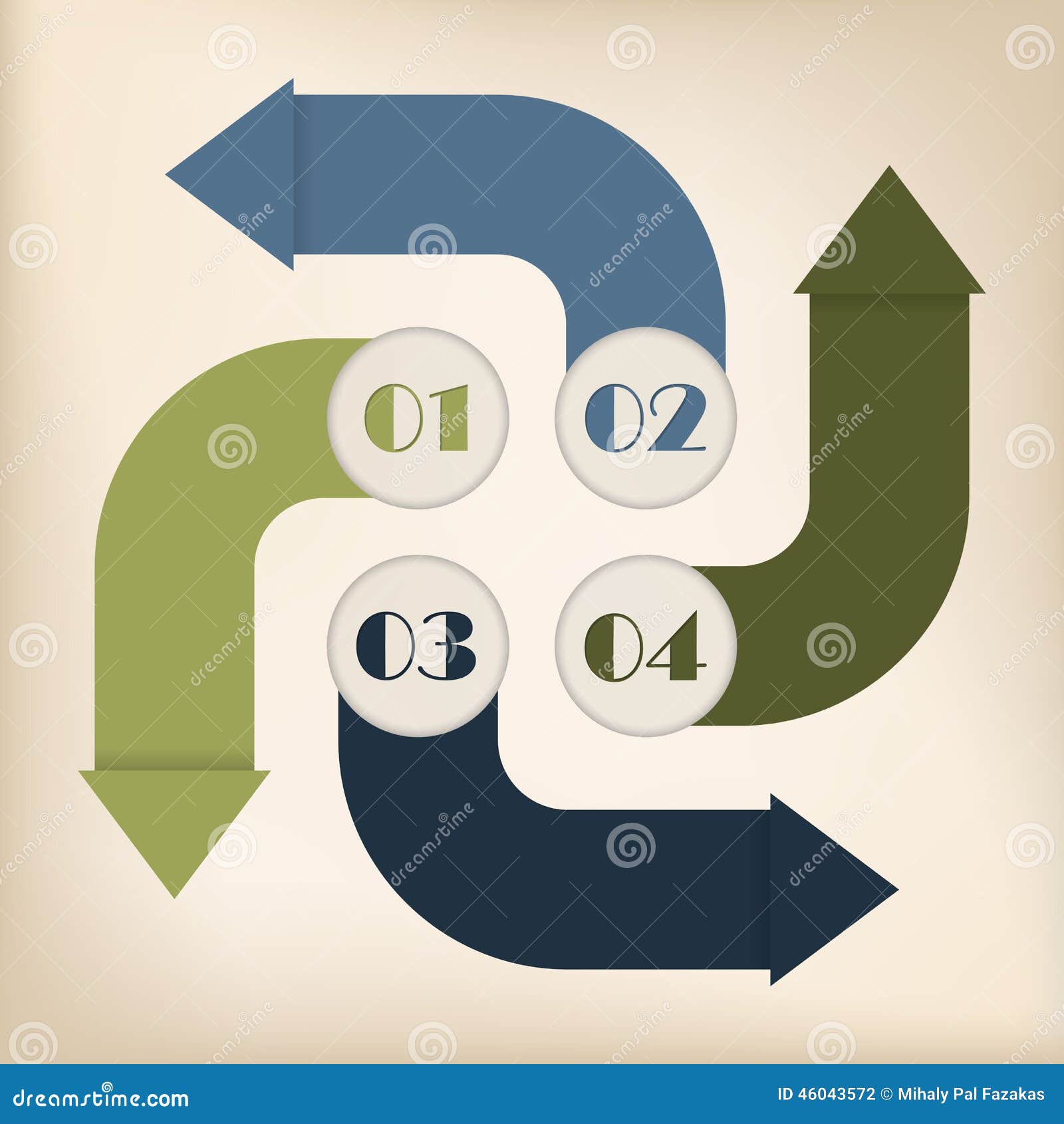 Infographic Design with Text on Arrows Stock Vector - Illustration of ...