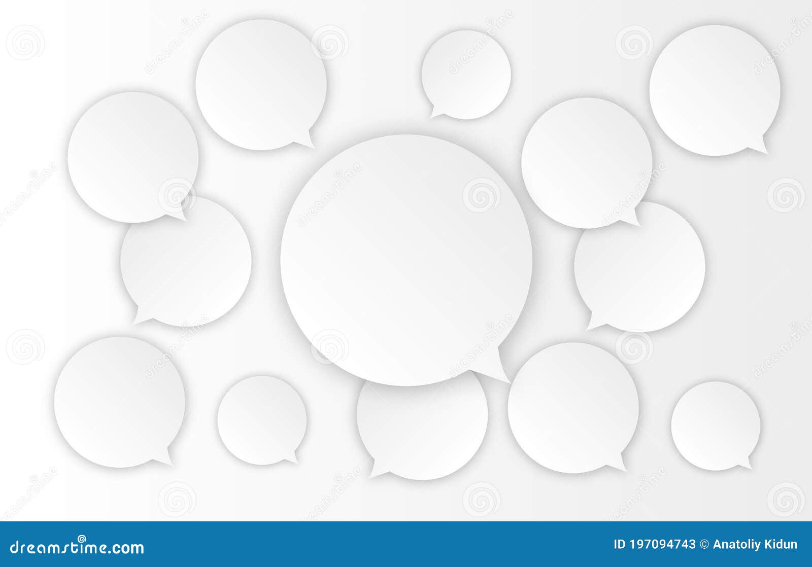 Infographic Design with White Communication Bubbles on the Grey ...