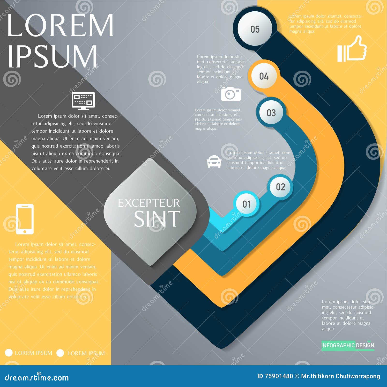 Infographic Design or Workflow Chart, Number,diagram Stock Vector ...