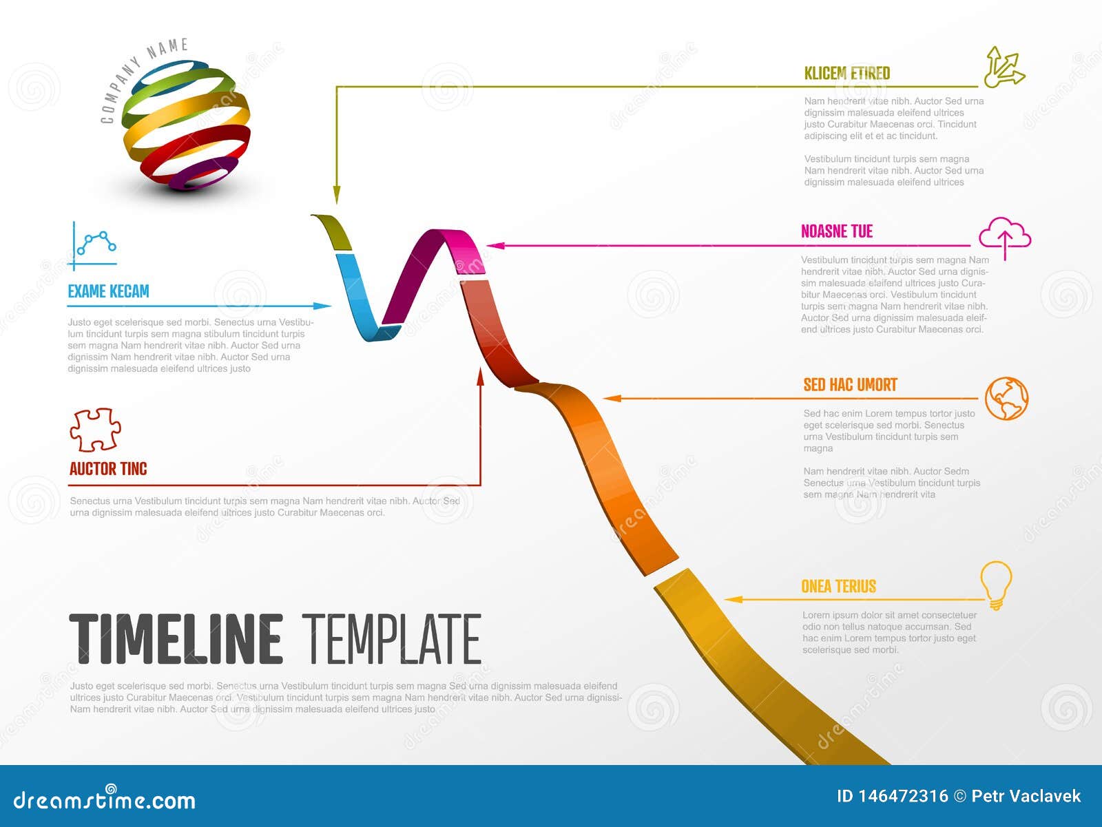 Infographic Diagonal Timeline Report Template Royalty-Free Stock Photo ...