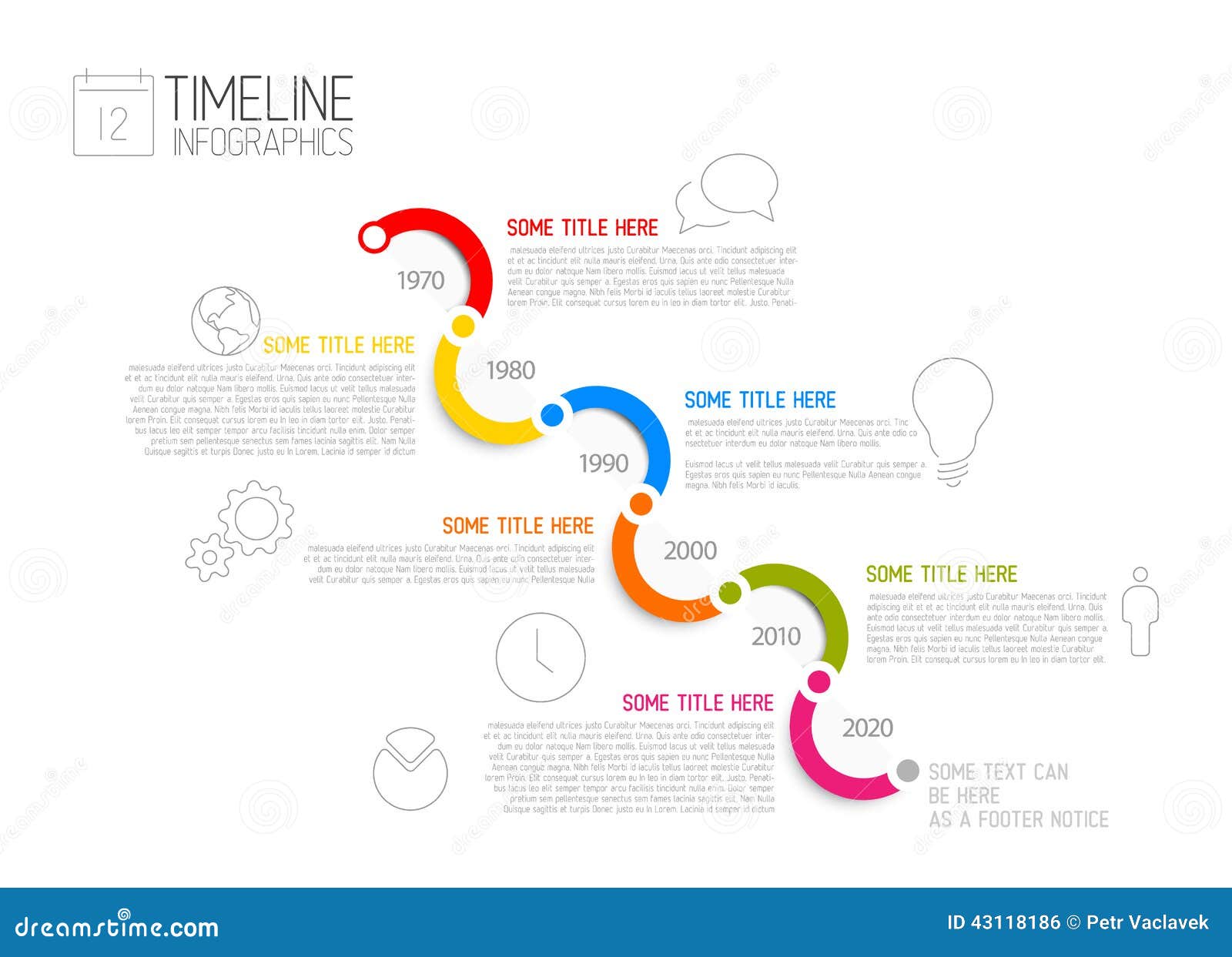 Infographic Diagonal Timeline Report Template Cartoon Vector ...