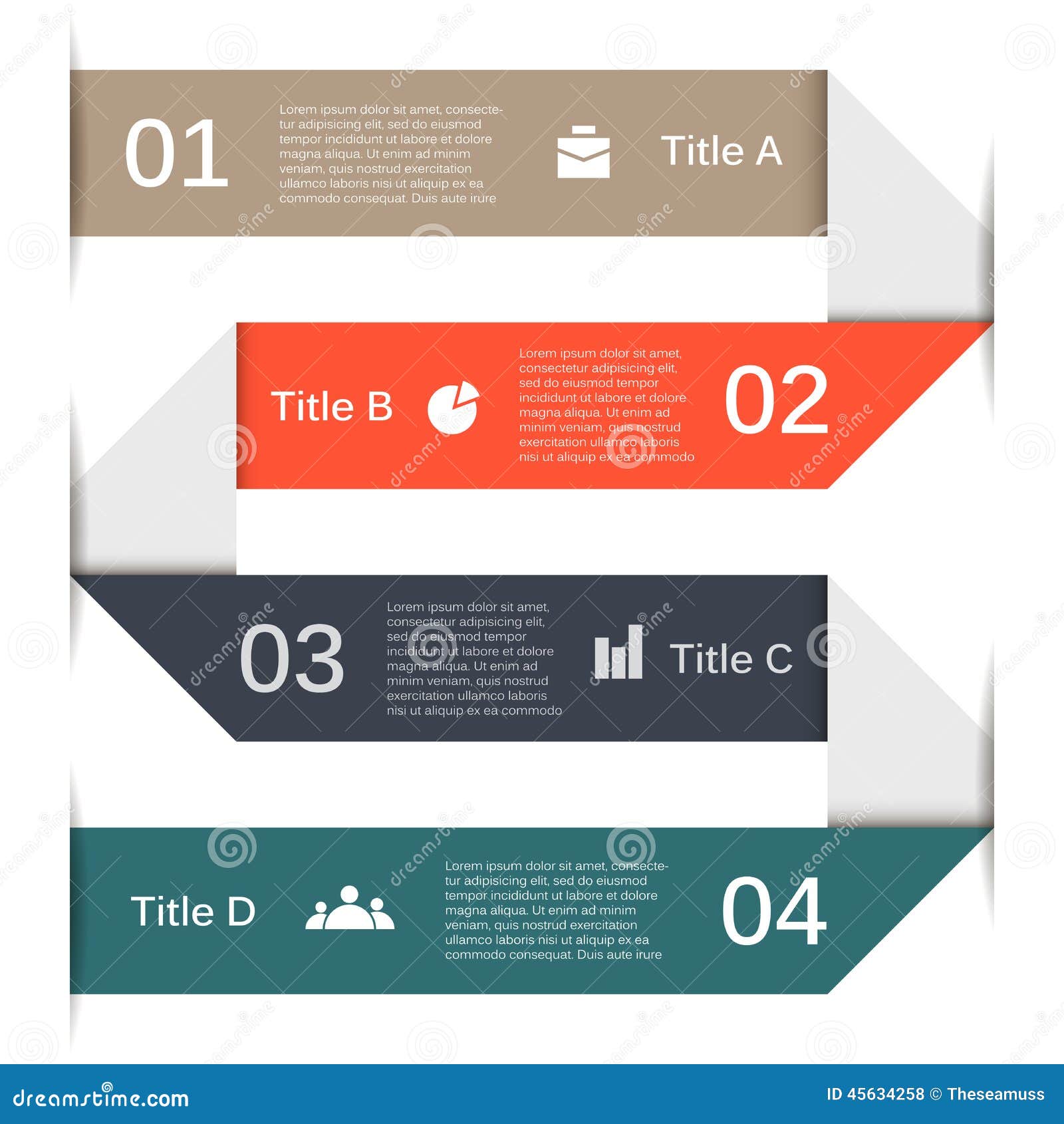 Infographic, Diagram, Presentation 4 Options Stock Vector ...