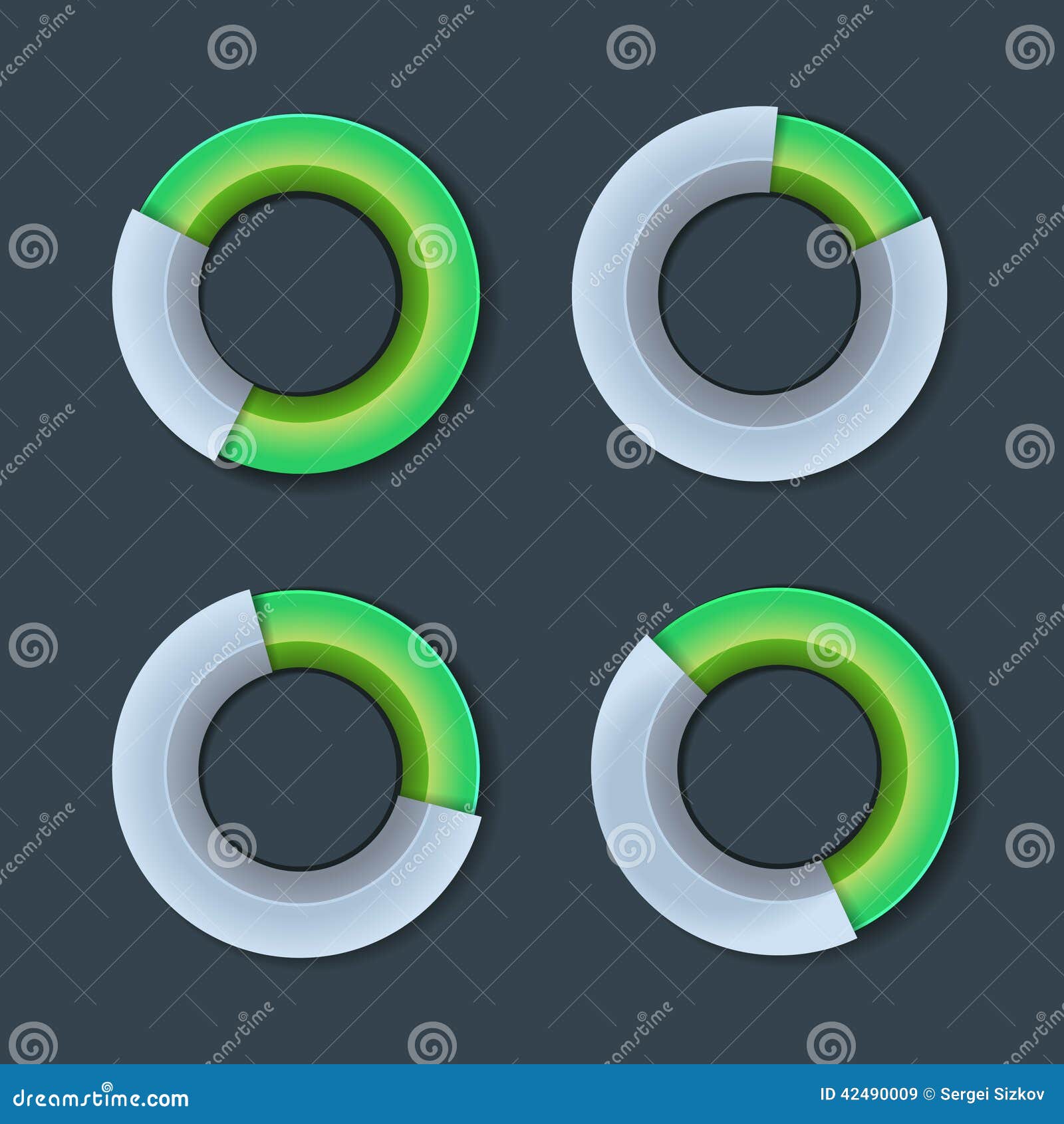 Infographic Diagram Ring Diagram Set Vektor Vektor Illustrationer ...