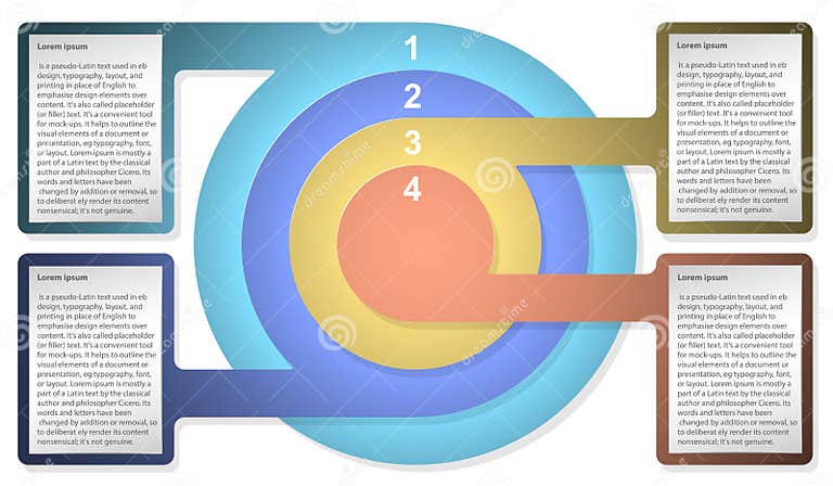 Infographic Diagram Template with Concentric Circles. for Web Design ...