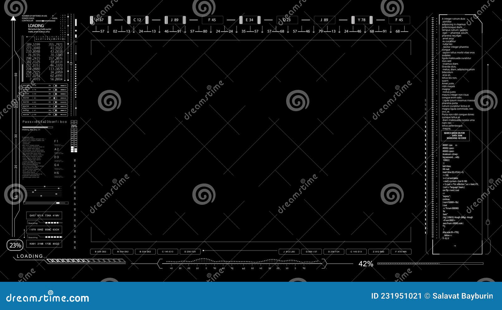 PNG Alpha.Sci Fi HUD Viewfinder.HUD Technological Screen Interface with ...