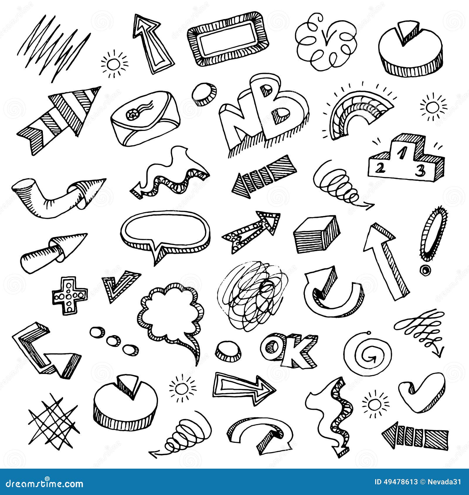 Infographic Doodles Collection Stock Illustration - Illustration of ...