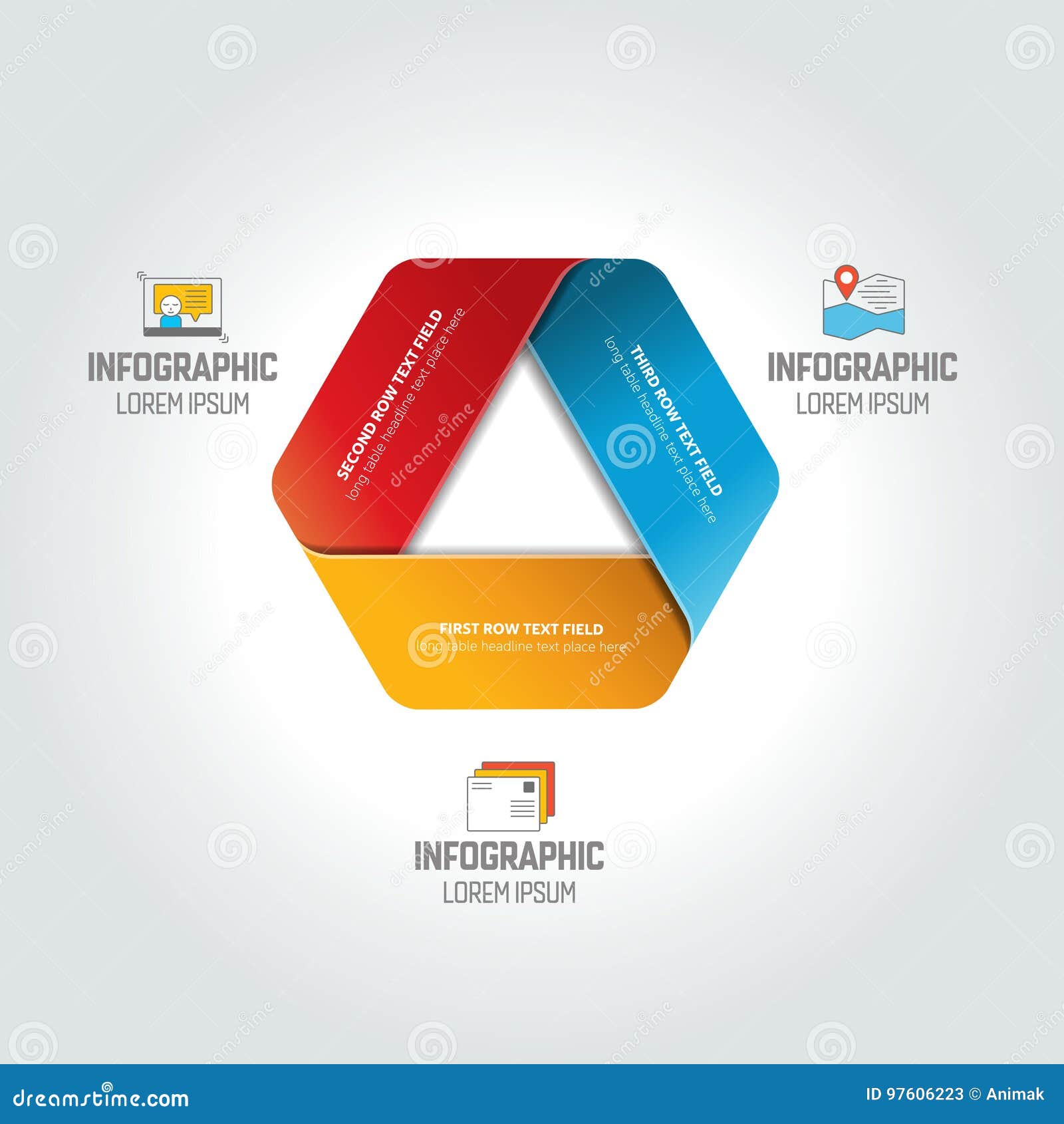 Infographic Driehoek, Grafiek, Regeling Vector Illustratie ...