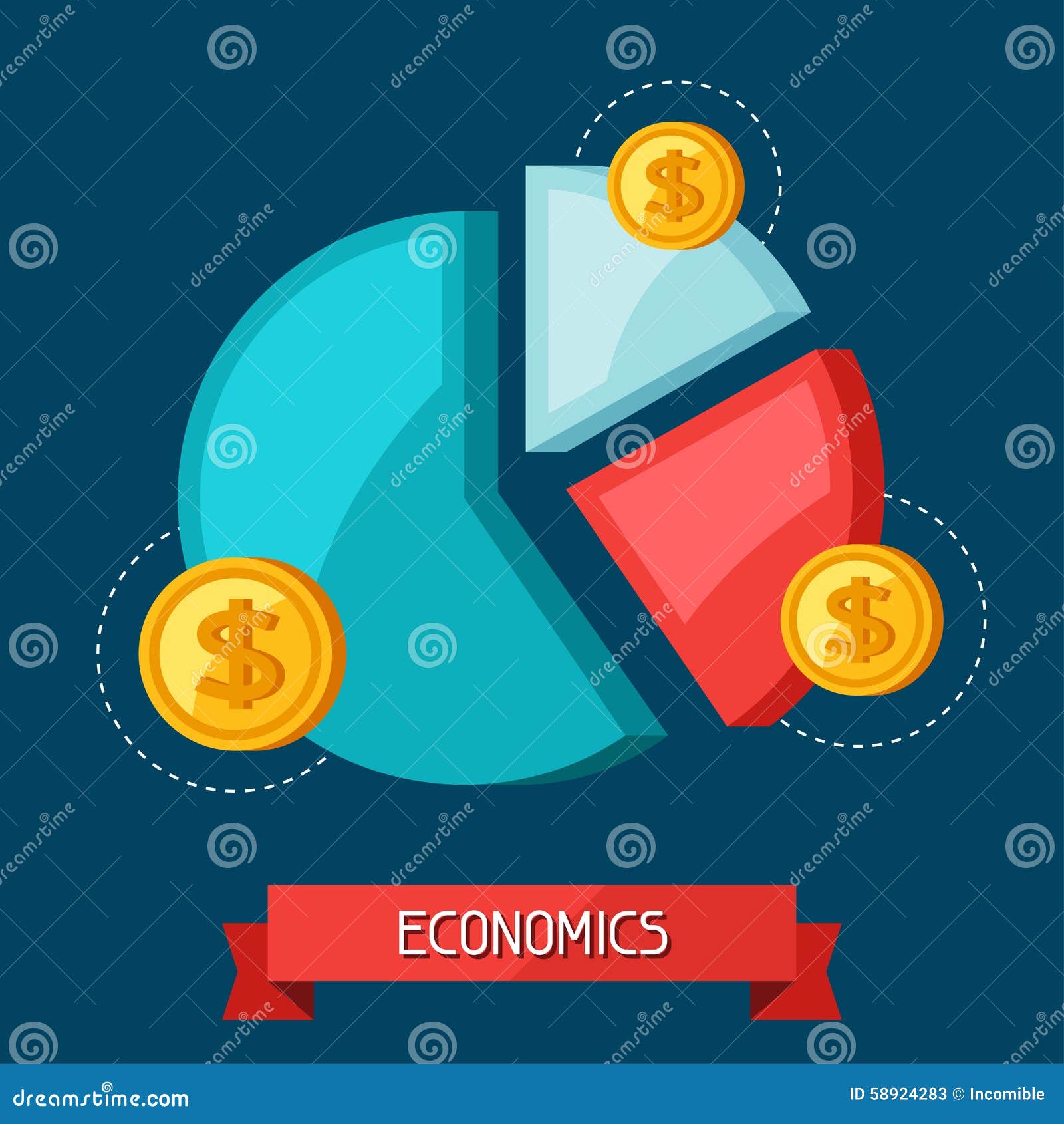 Infographic Economic and Finance Concept Flat Stock Vector ...
