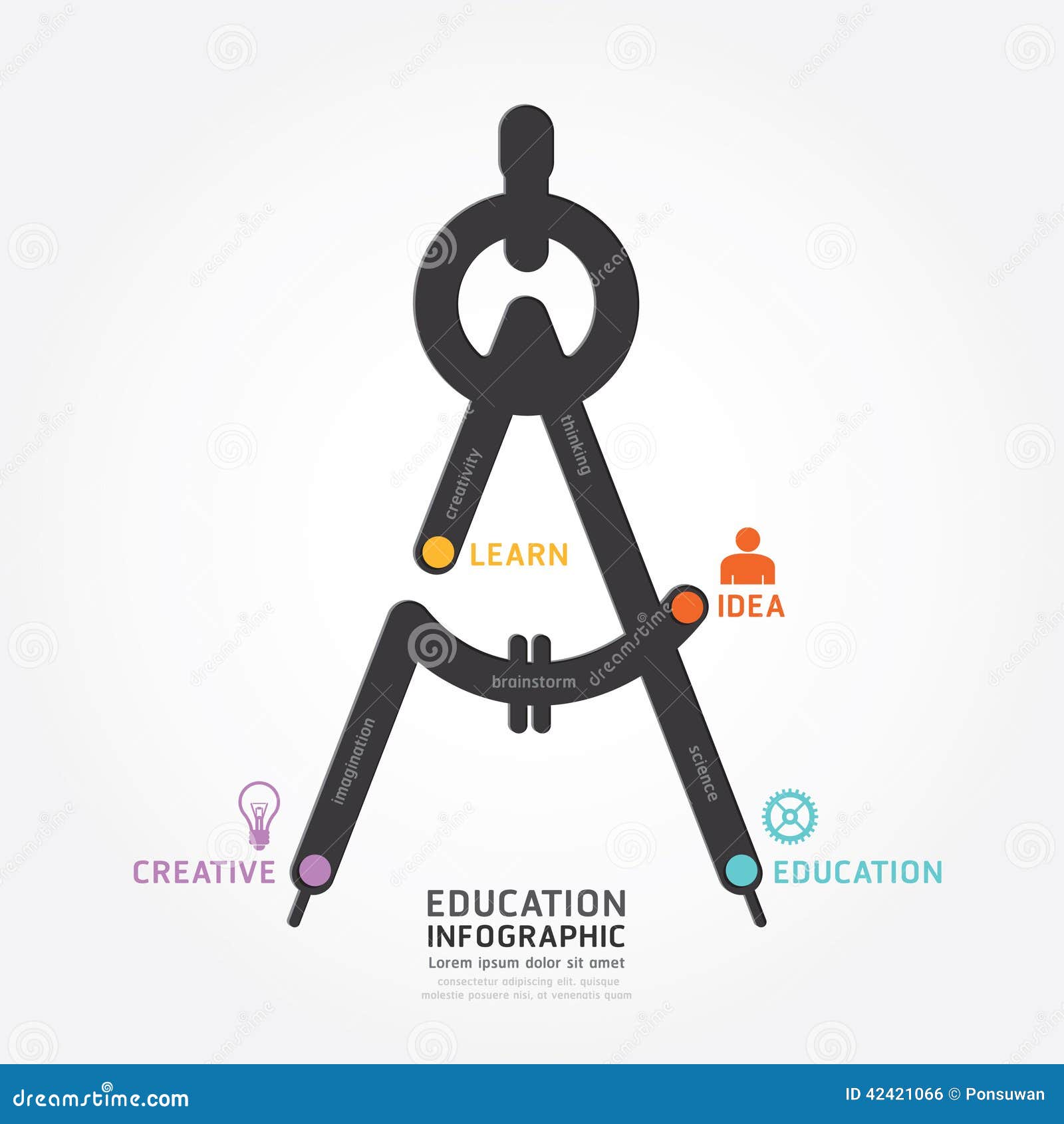Infographic Education Line Concept Template Design . Concept Stock ...