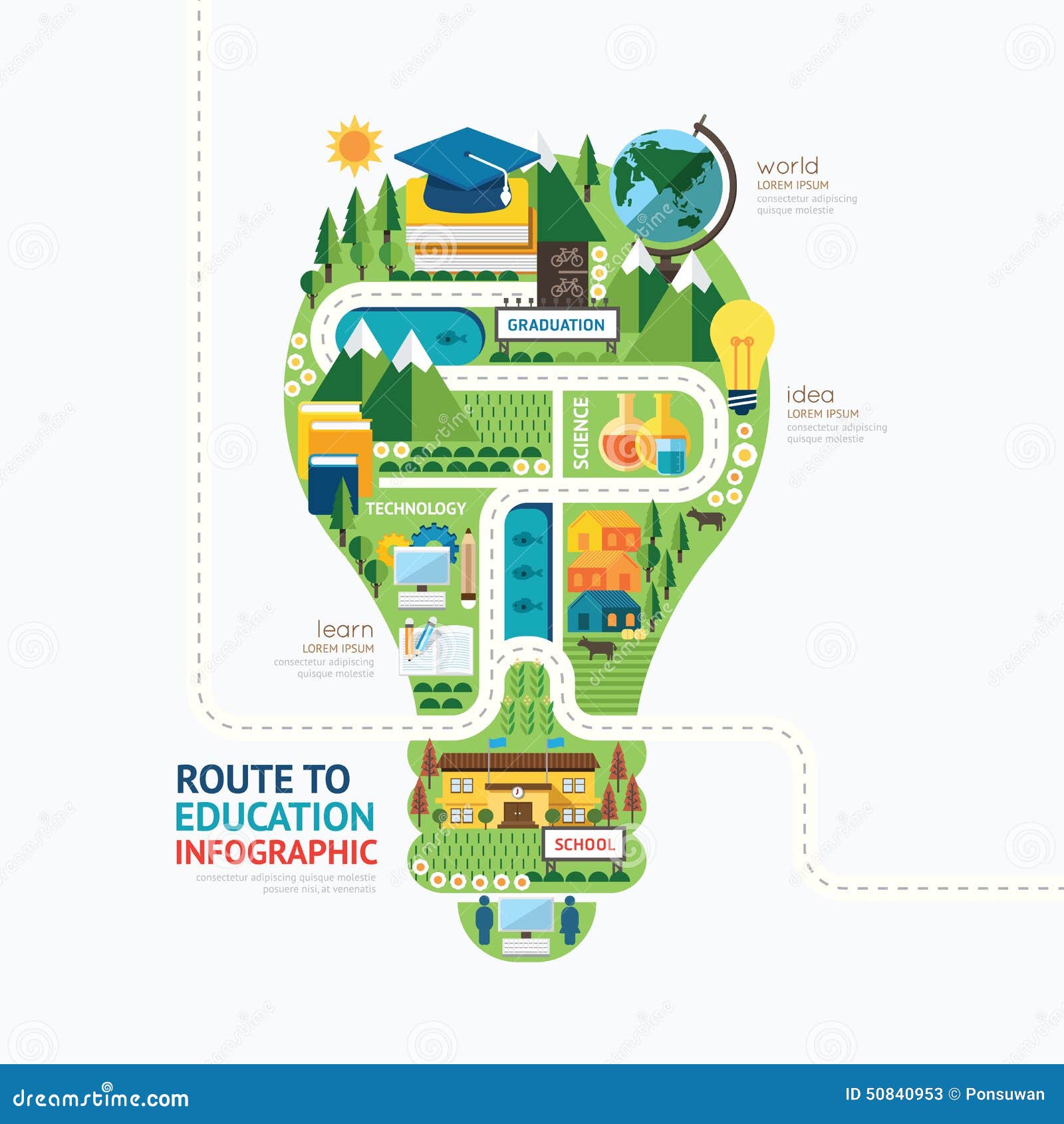 Infographic Education Template Design.learn Concept Vector. Stock ...