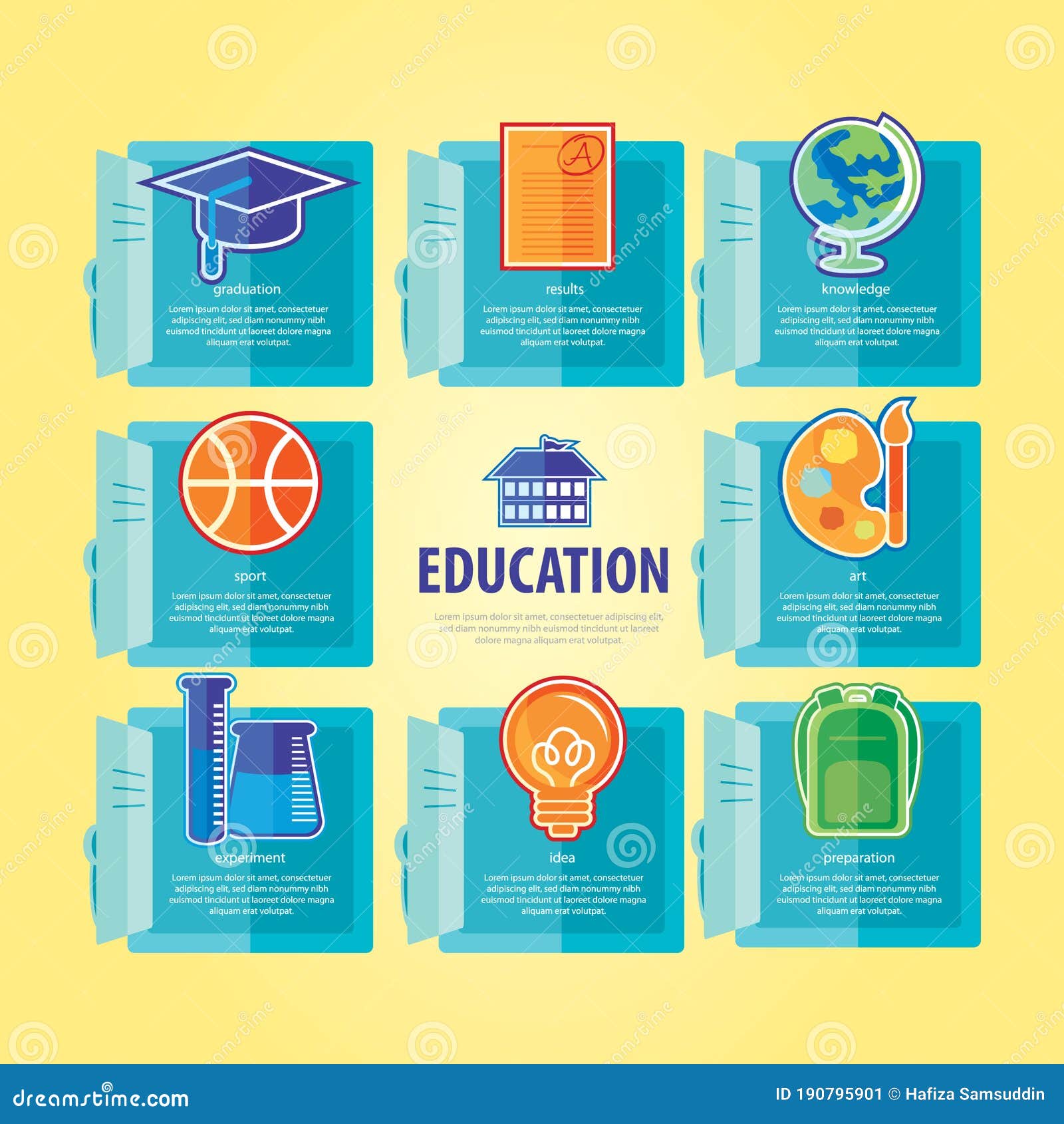 Infographic of Education. Vector Illustration Decorative Design Stock ...
