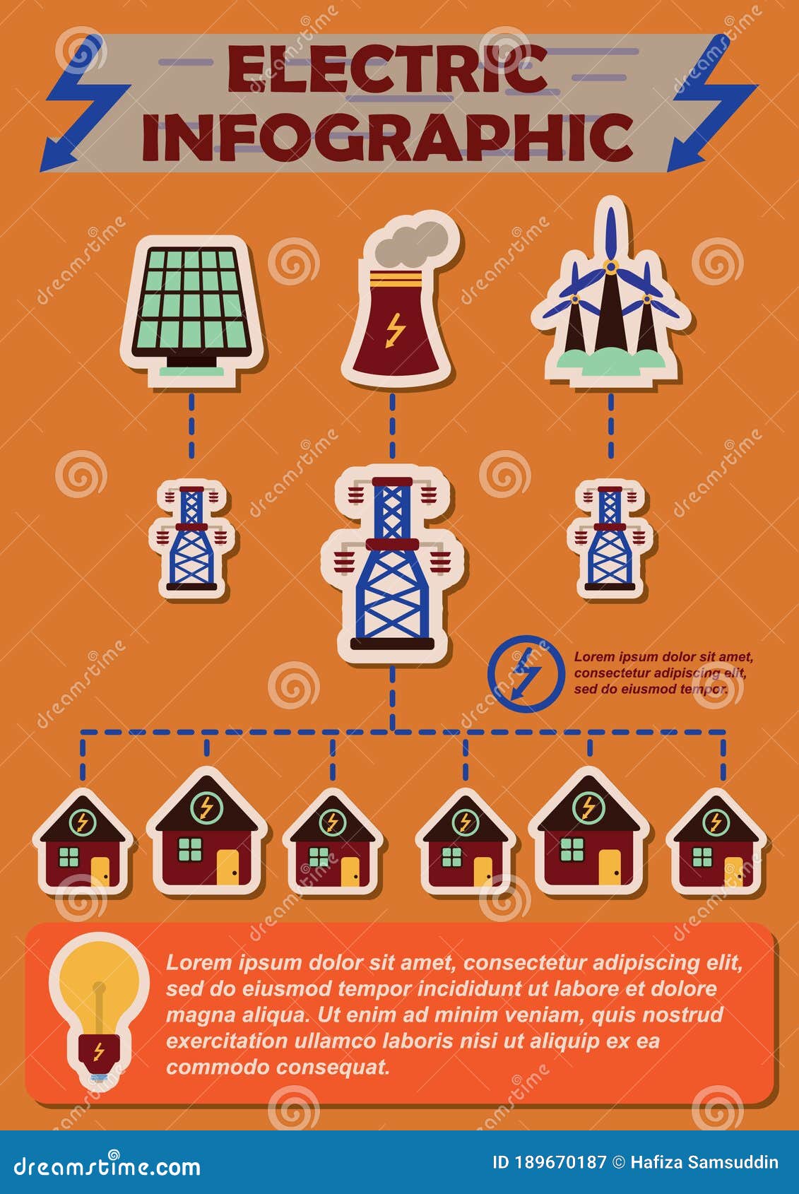 Infographic of Electrical Theme. Vector Illustration Decorative Design ...