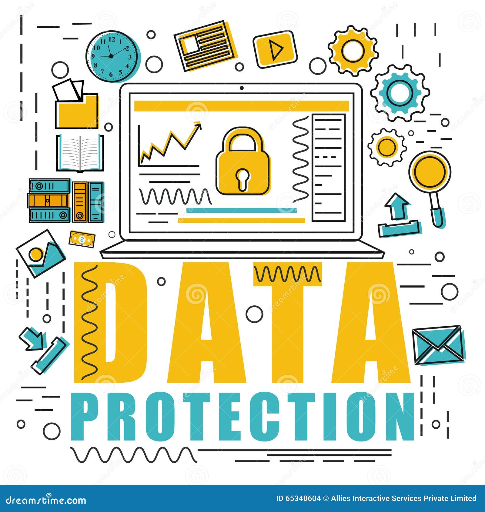 Infographic Element for Business Data Protection. Stock Illustration ...