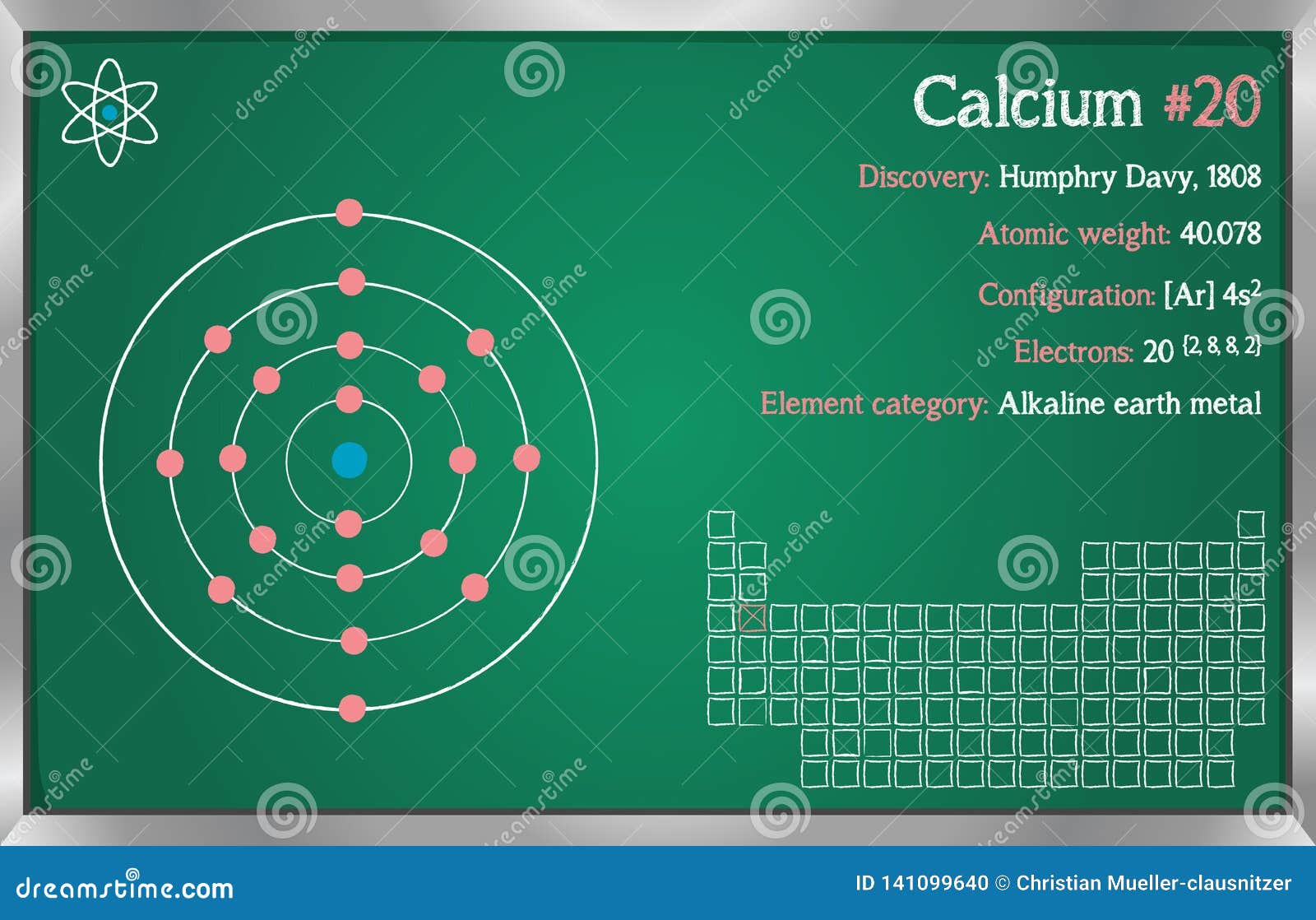 Infographic of the Element of Calcium Stock Vector - Illustration of ...