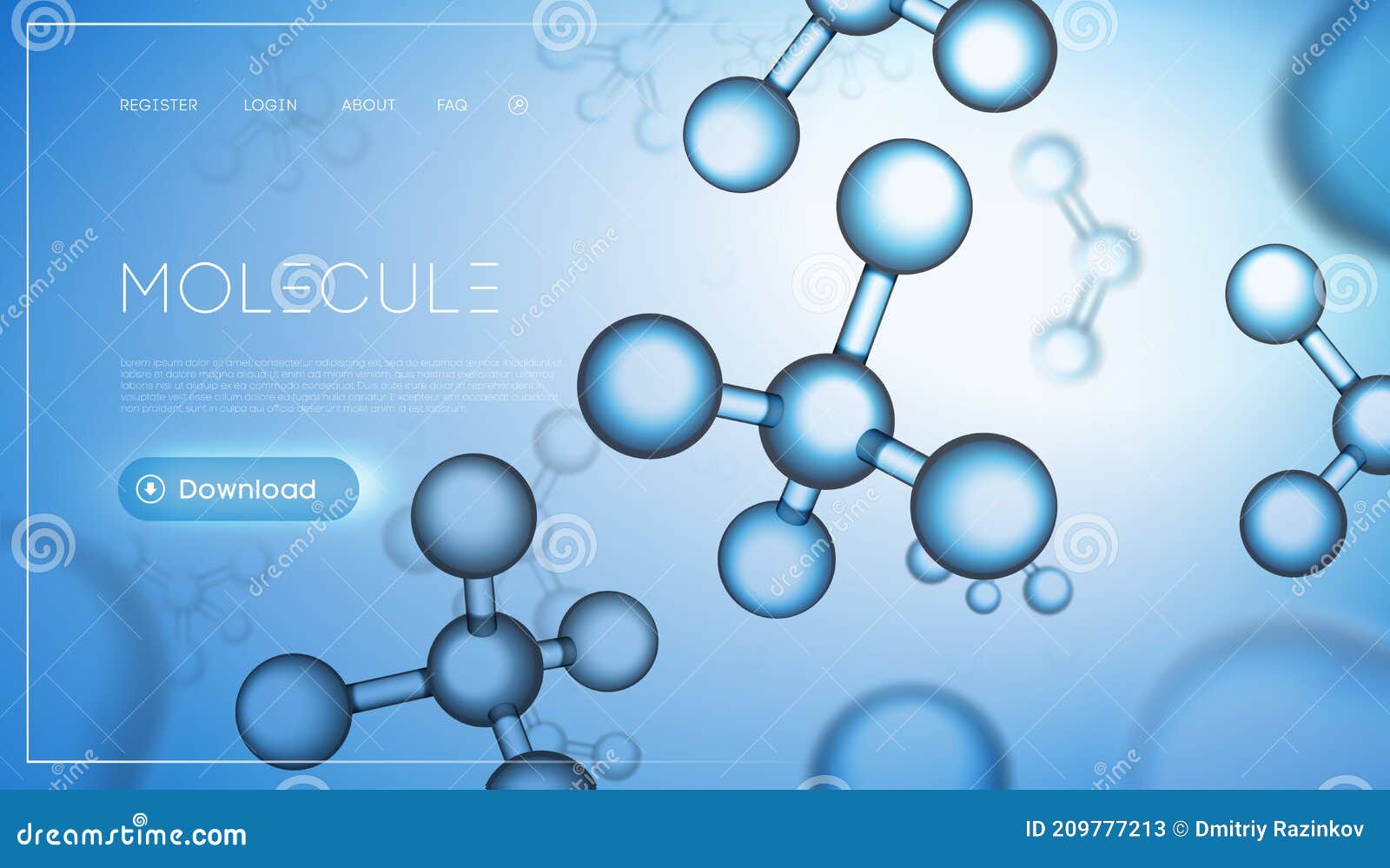 Infographic Element Chemical Background. Molecular Particles Background ...