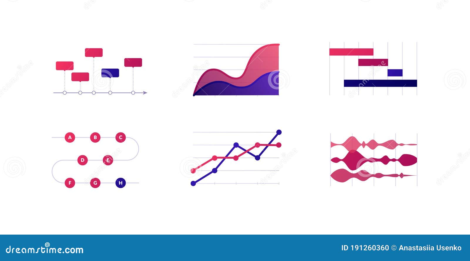 Infographic Element Collection. Vector Flat Color Illustration Set ...