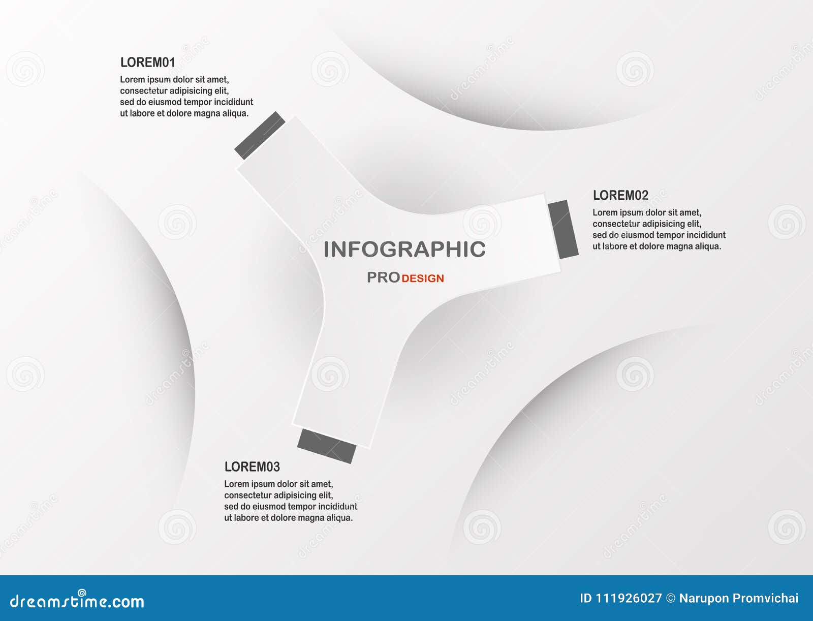 Infographic Element with Copy Space for Text on White and Grey B Stock ...