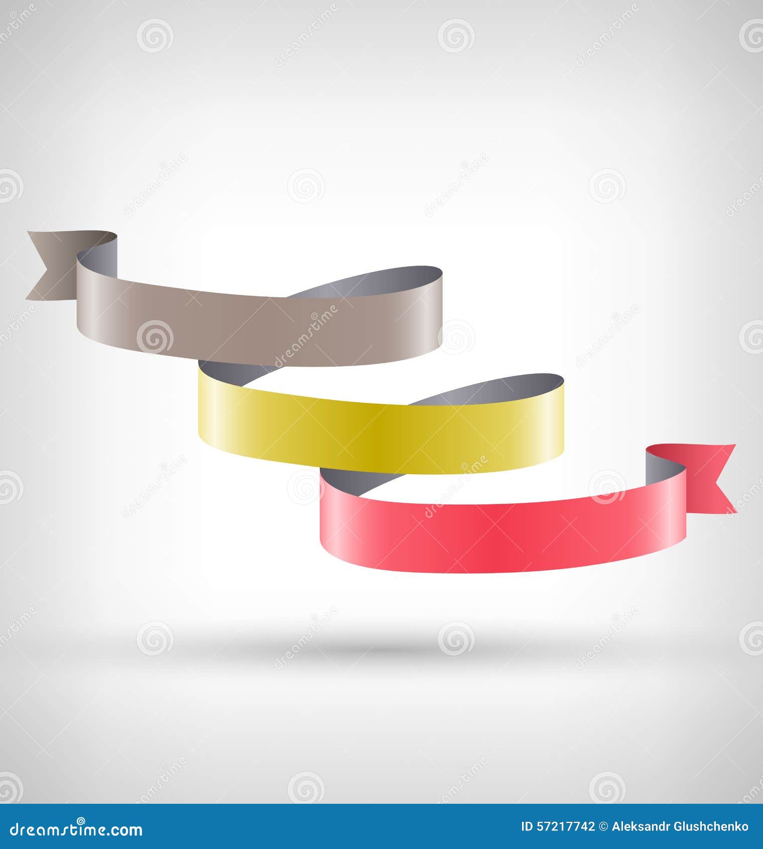 Infographic Element Curved Ribbon on Grayscale Stock Vector ...