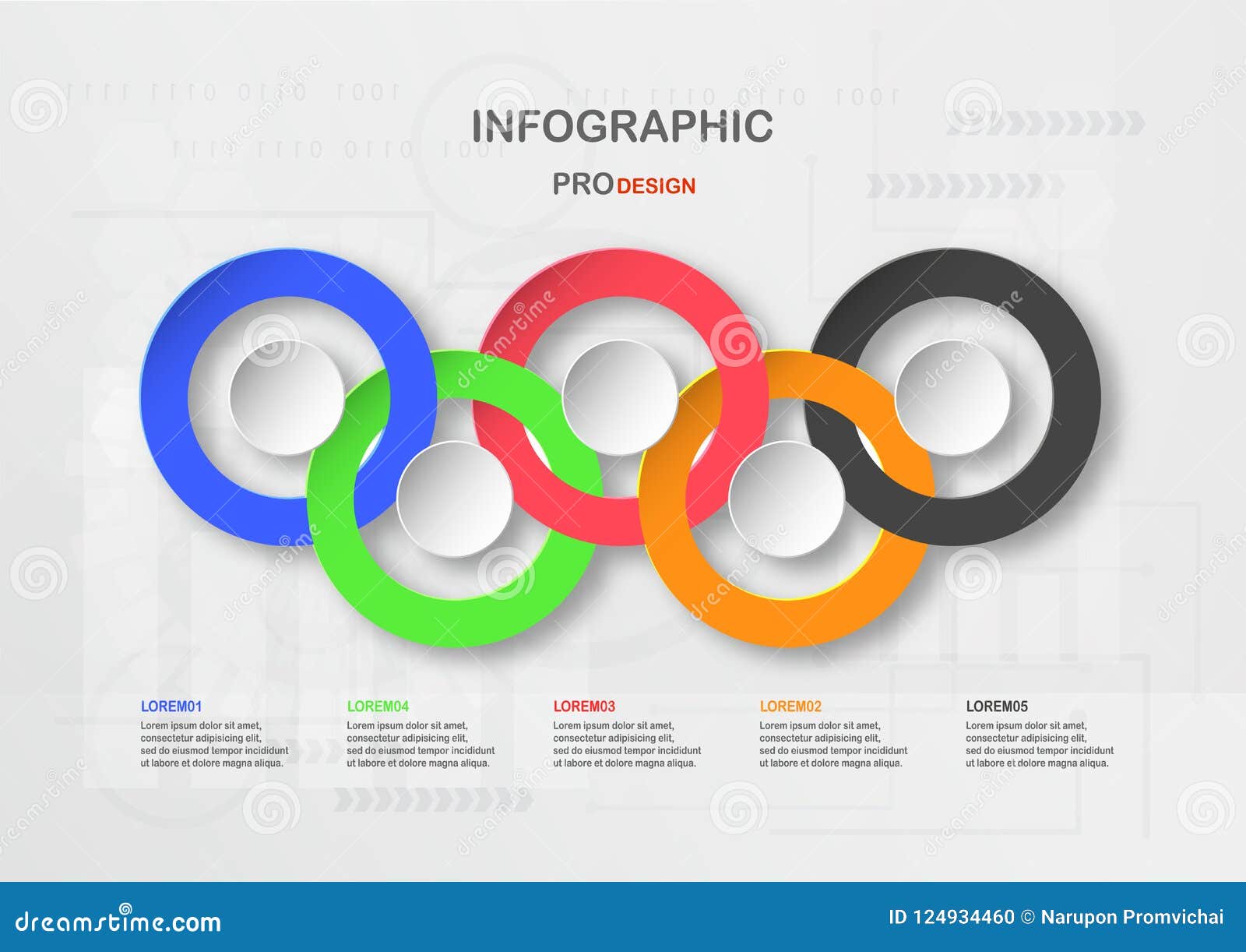 Infographic Element Design on Technology Background with Copy Sp Stock ...