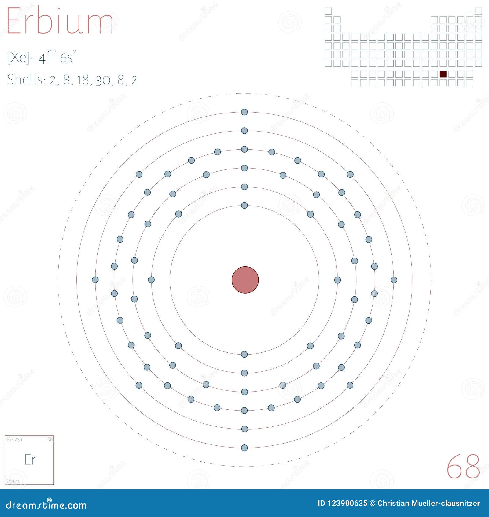 Infographic of the Element of Erbium Stock Vector - Illustration of ...