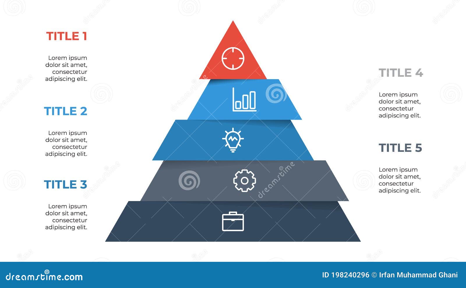 Infographic Element Layout Template with Pyramid or Triangle Concept ...