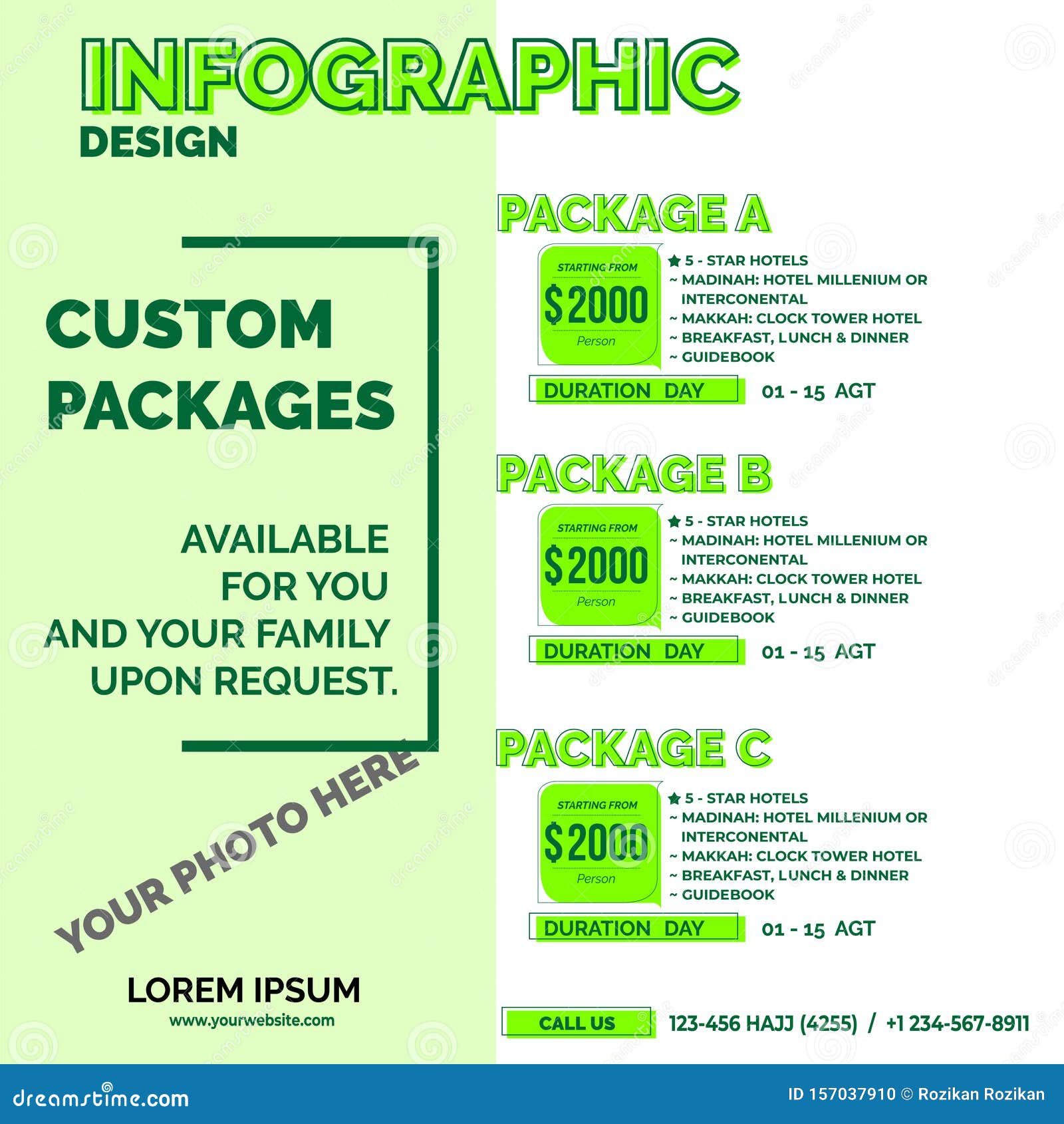 Infographic Element with Package or Options or Steps. Stock ...